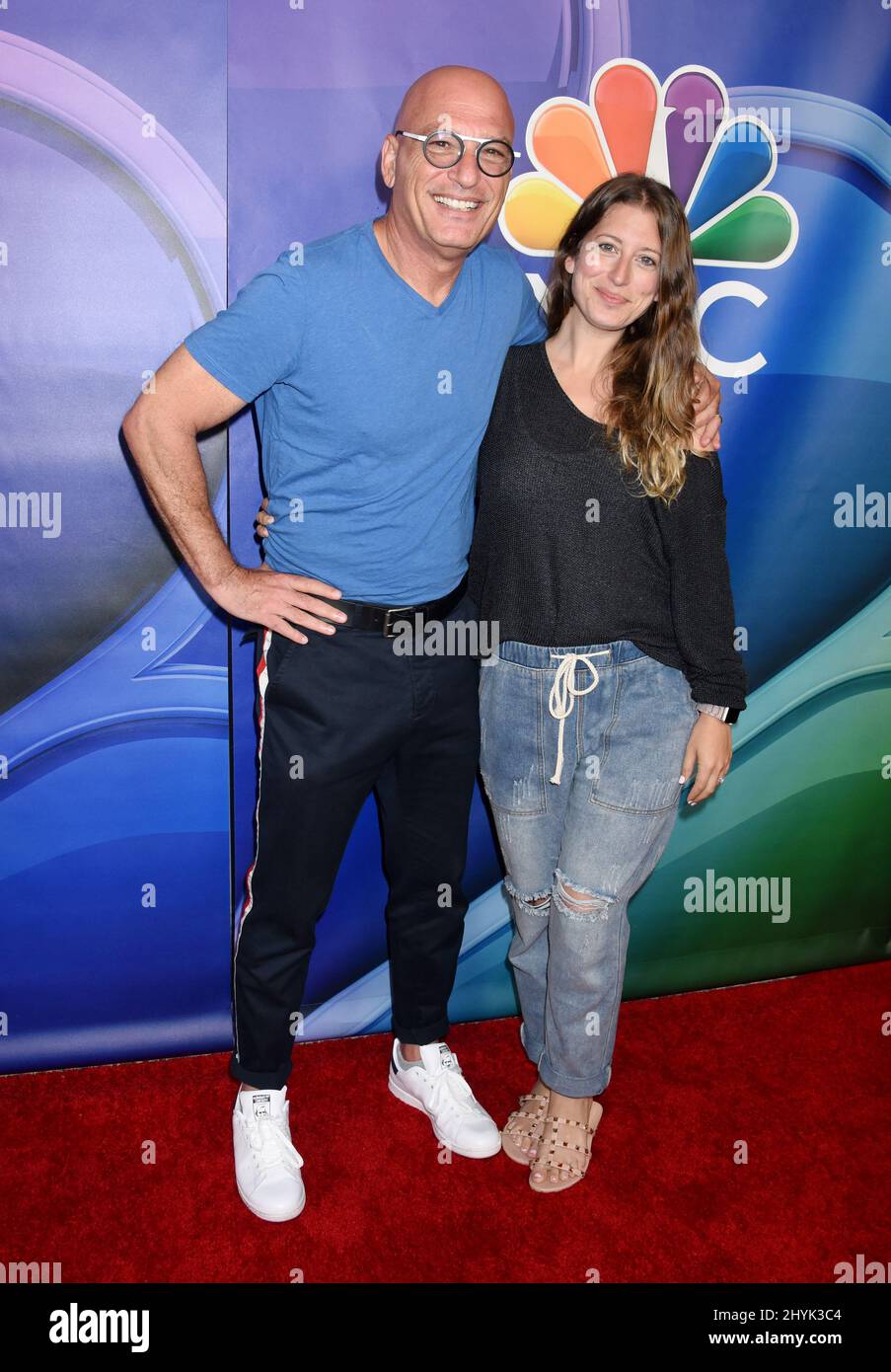 Howie Mandel and Jackie Shultz attending the 2019 NBC TCA Press Tour ...