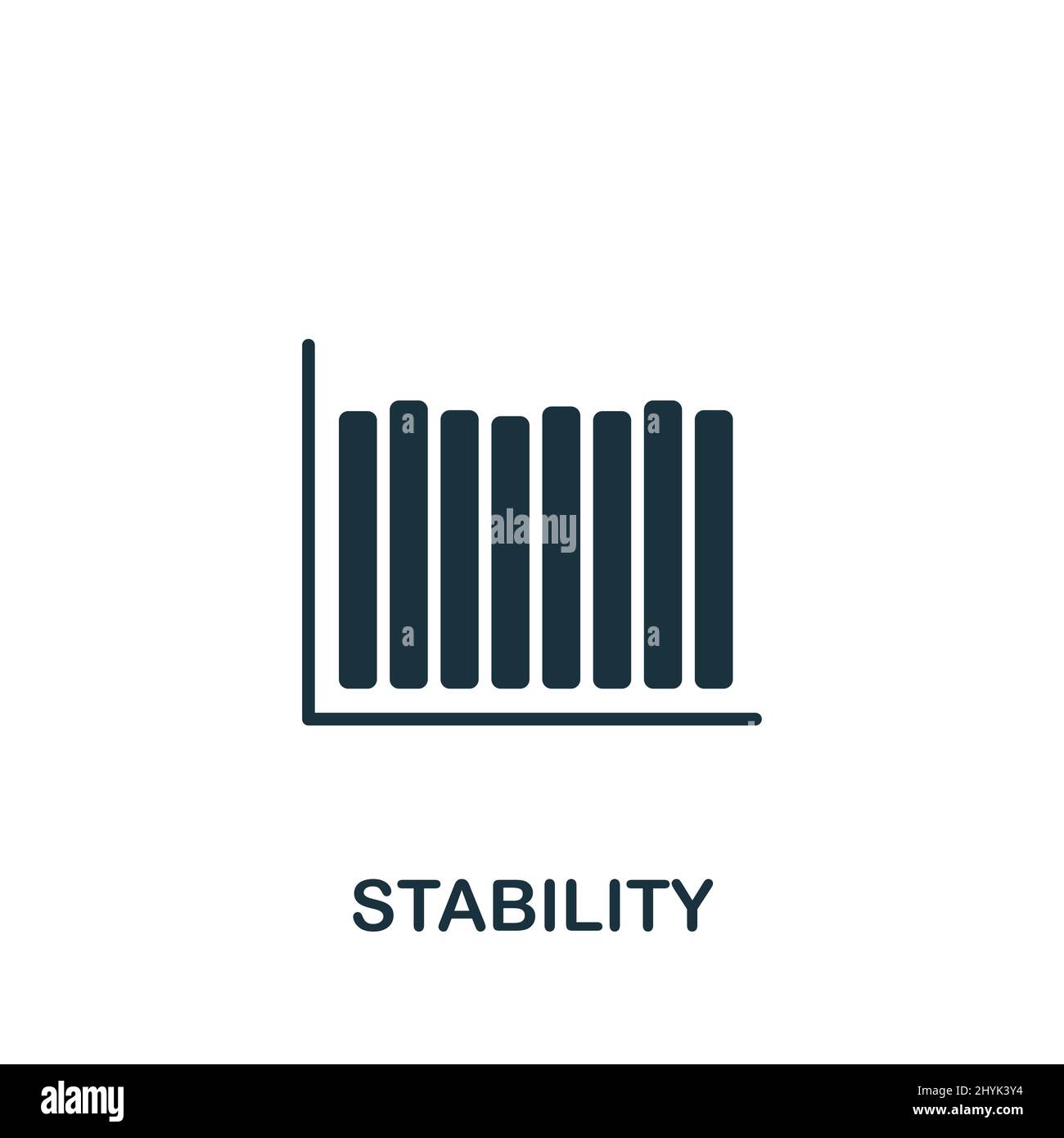 Stability icon. Monochrome simple icon for templates, web design and ...