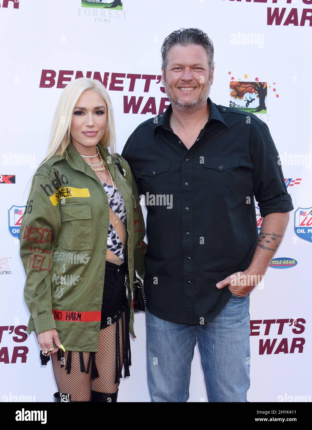 Gwen Stefani and Blake Shelton at the premiere of 'Bennett's War' held ...