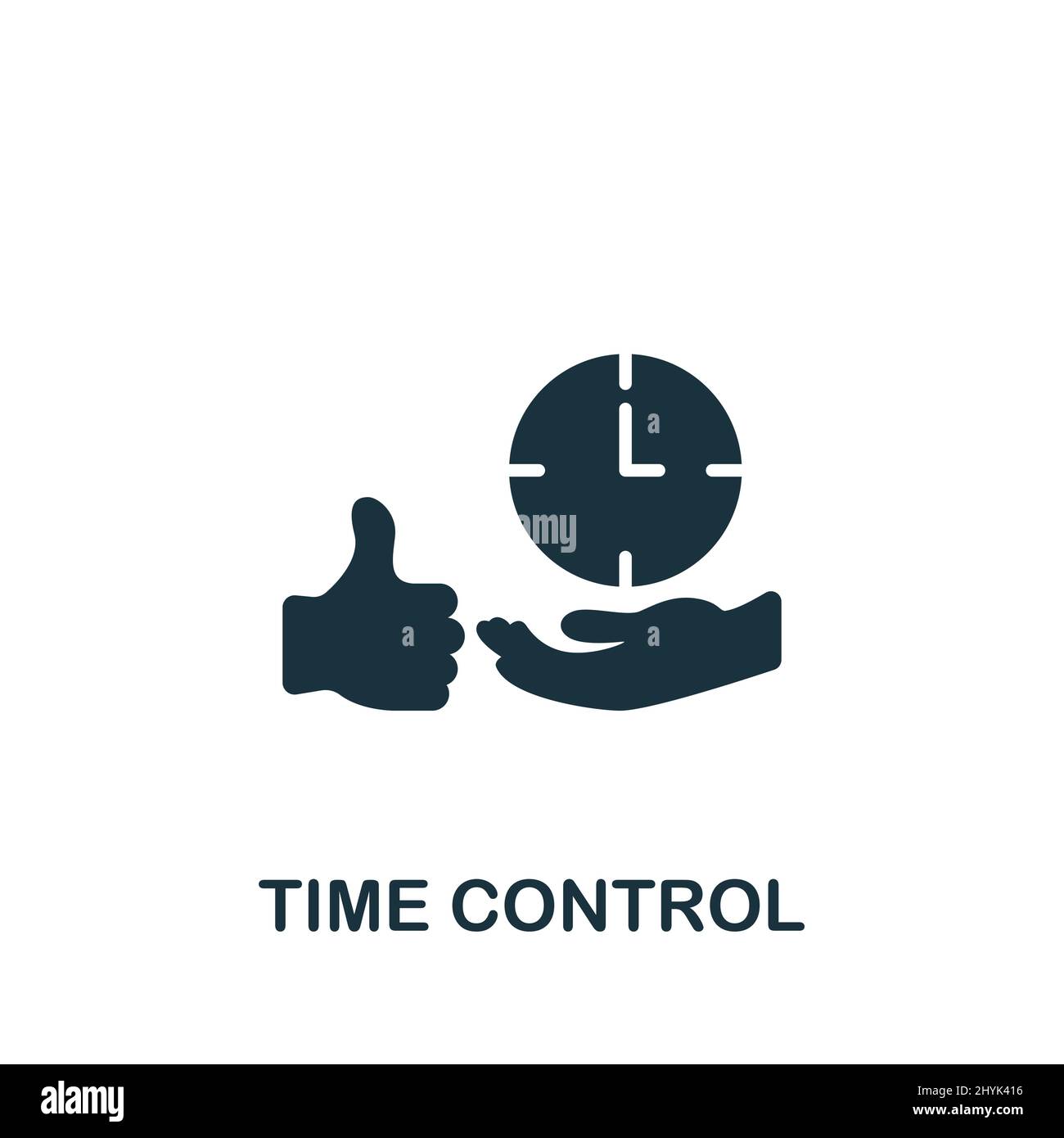 Time Control icon. Monochrome simple icon for templates, web design and ...