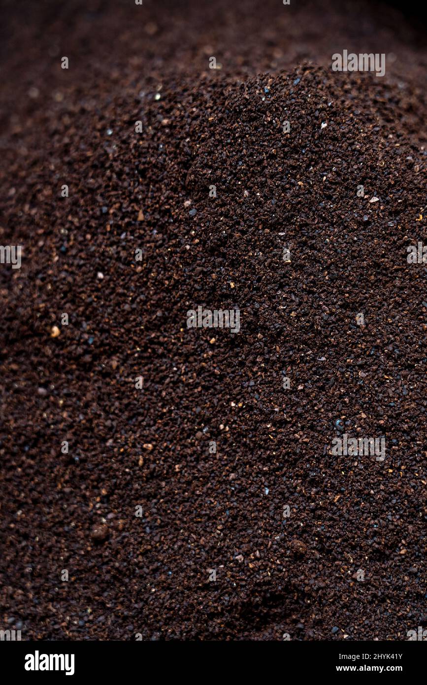 Coffee grind texture background. Coffee blends, ground or instant ...