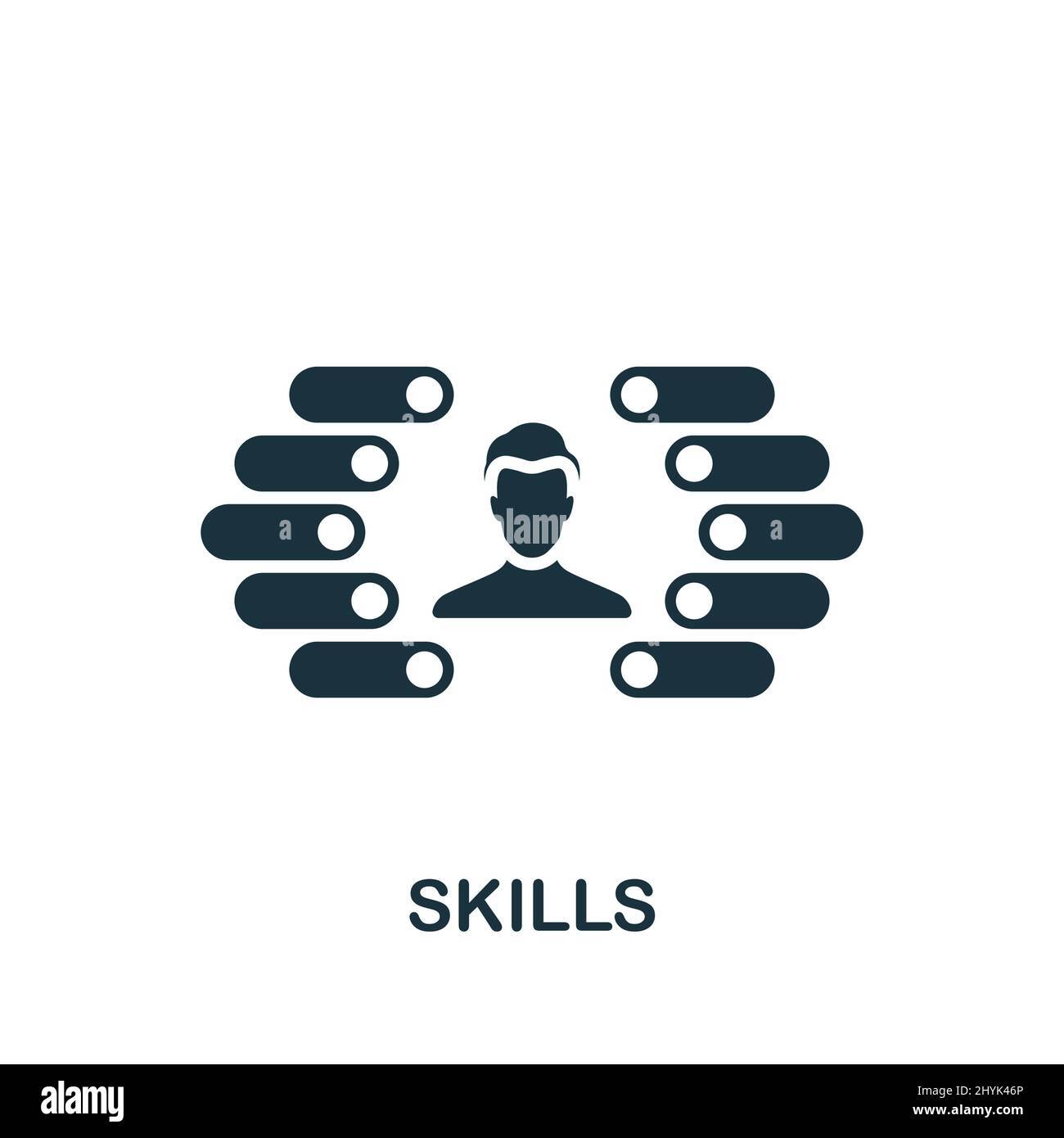Skills icon. Monochrome simple icon for templates, web design and ...