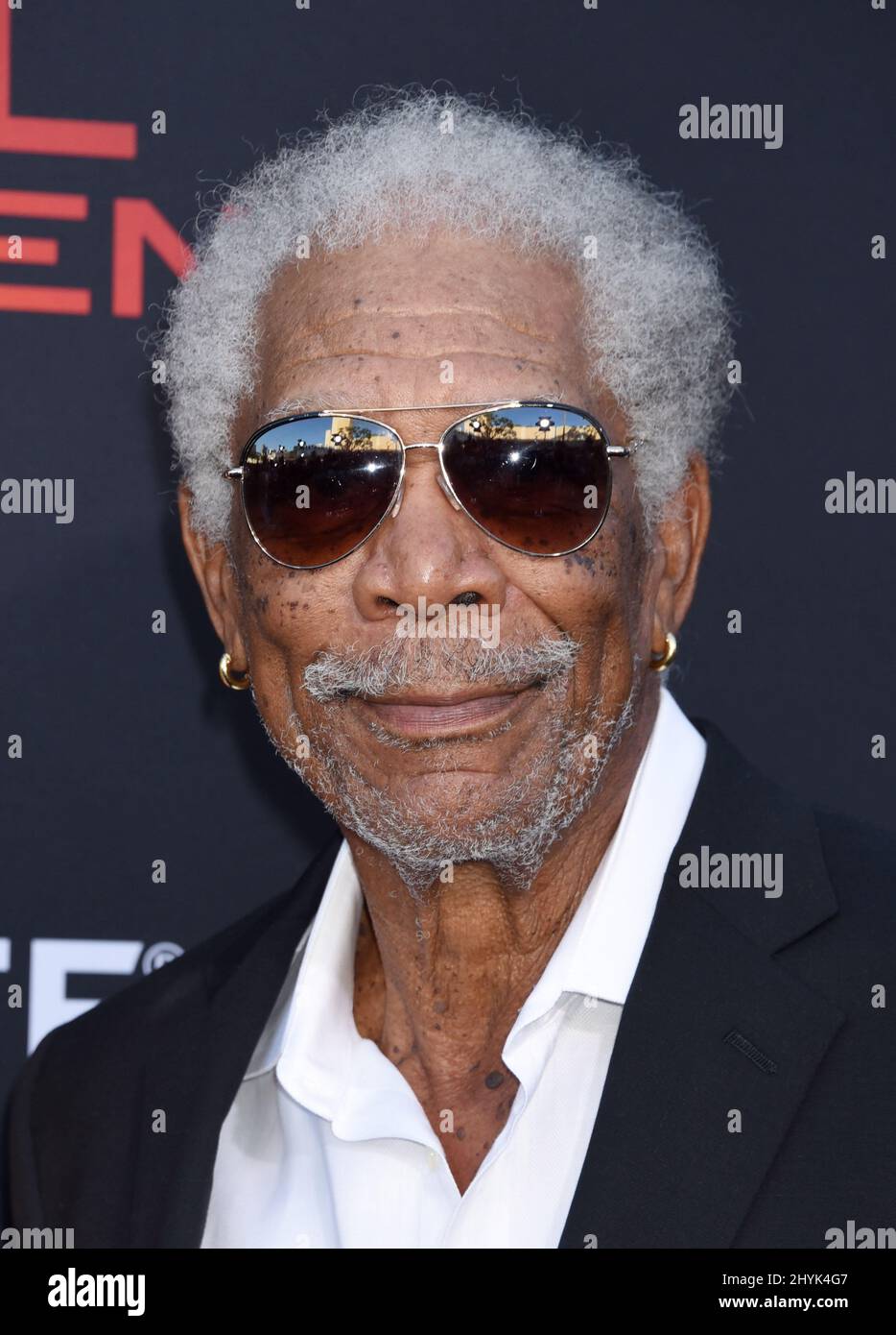 Morgan Freeman at the Los Angeles premiere of 'Angel Has Fallen' held ...