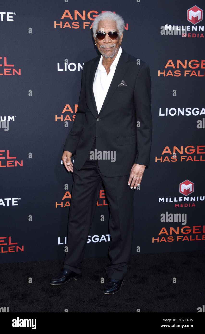 Morgan Freeman at the Los Angeles premiere of 'Angel Has Fallen' held ...