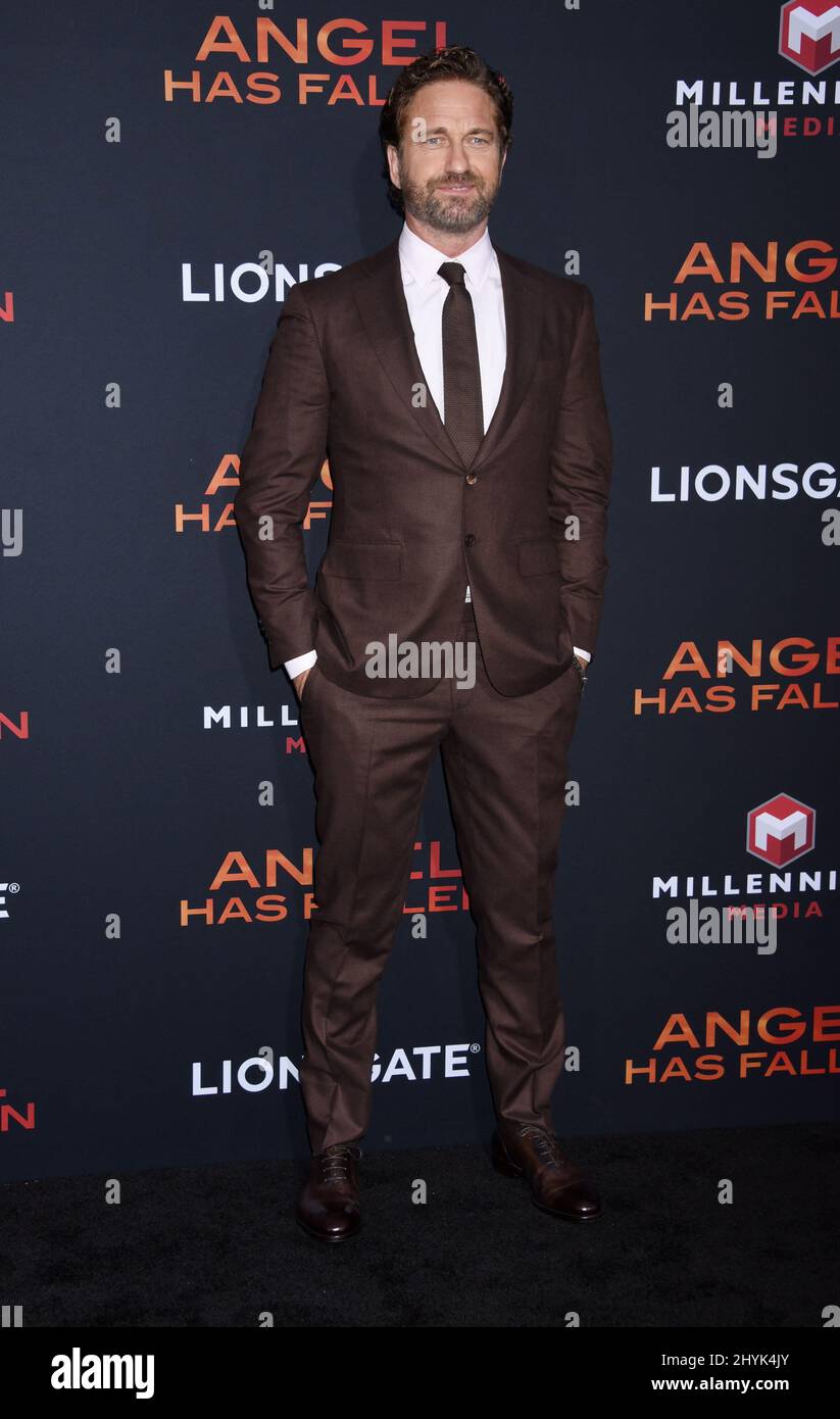 Gerard Butler at the Los Angeles premiere of 'Angel Has Fallen' held at ...