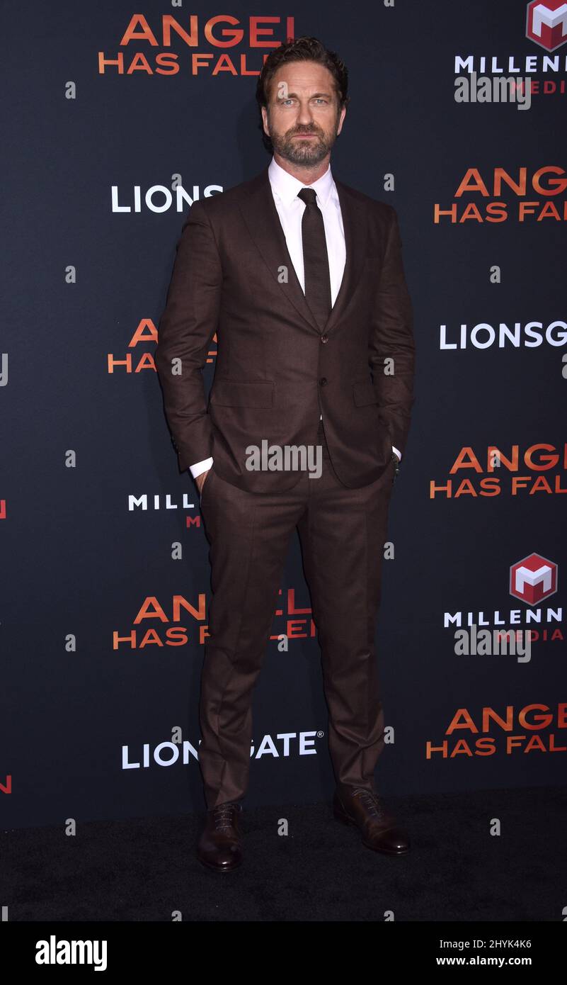 Gerard Butler at the Los Angeles premiere of 'Angel Has Fallen' held at ...