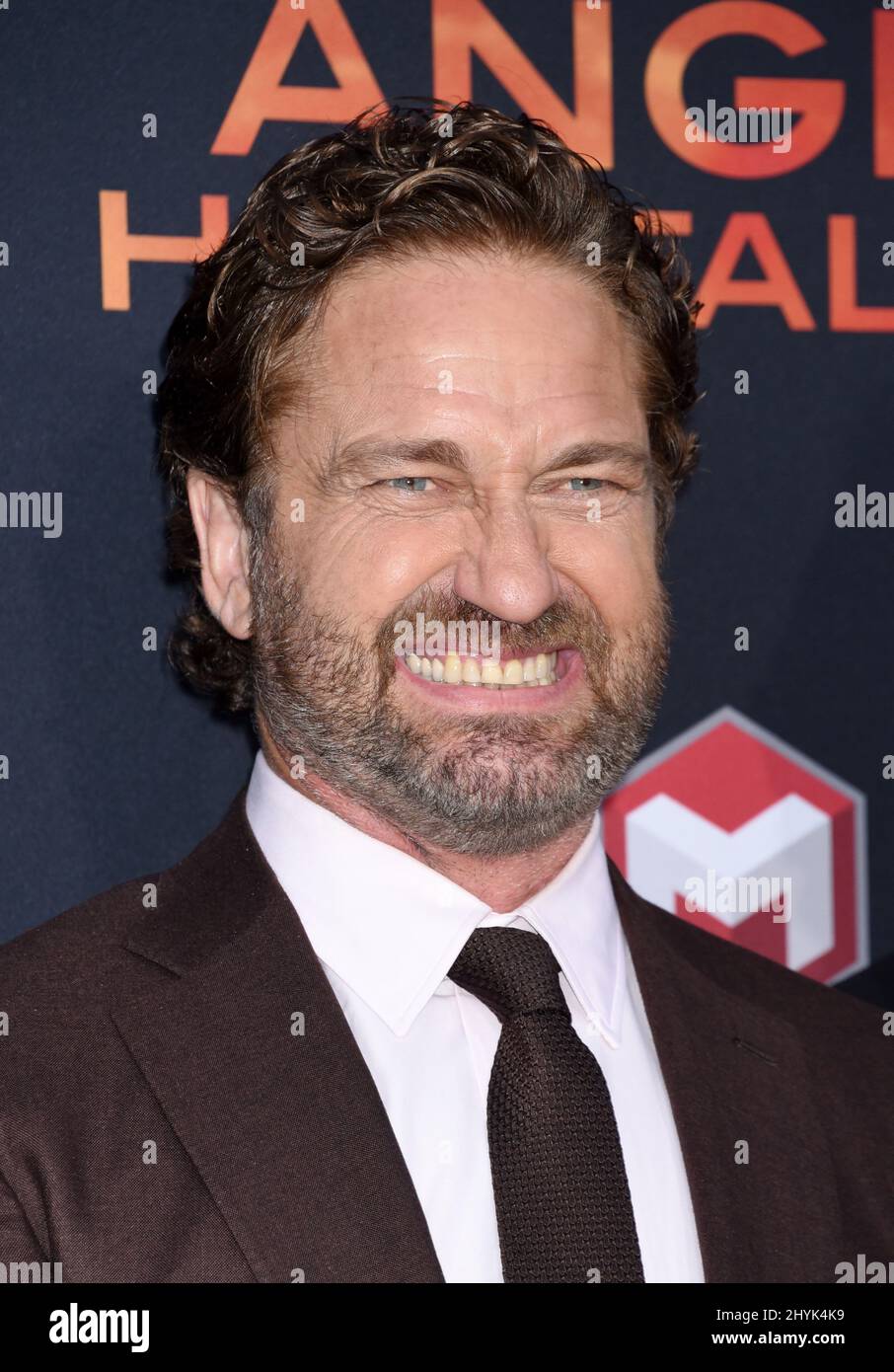 Gerard Butler at the Los Angeles premiere of 'Angel Has Fallen' held at ...