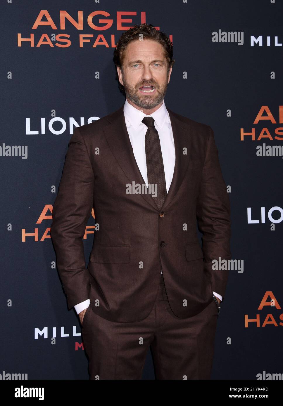 Gerard Butler at the Los Angeles premiere of 'Angel Has Fallen' held at ...