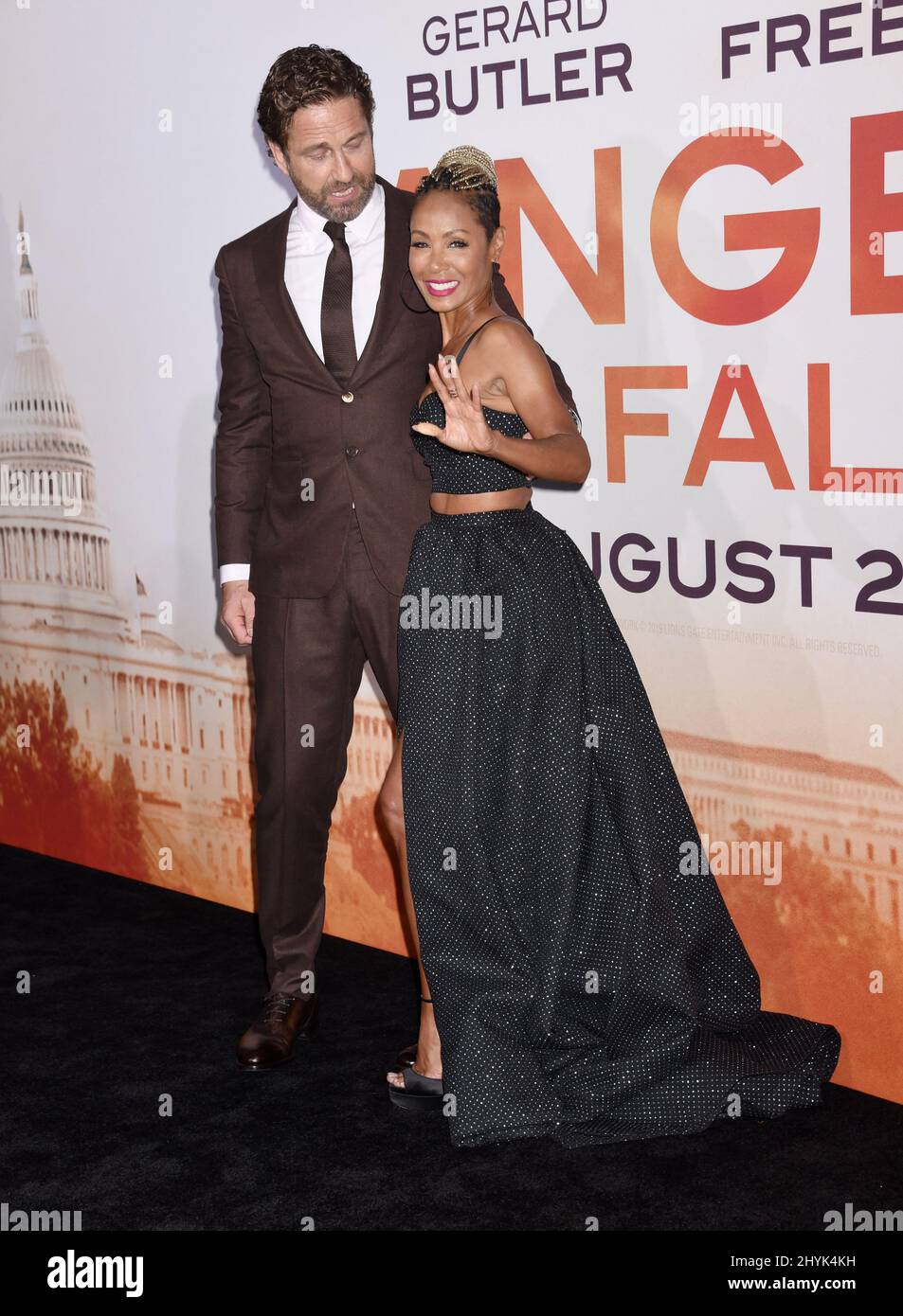 Gerard Butler and Jada Pinkett Smith at the Los Angeles premiere of ...