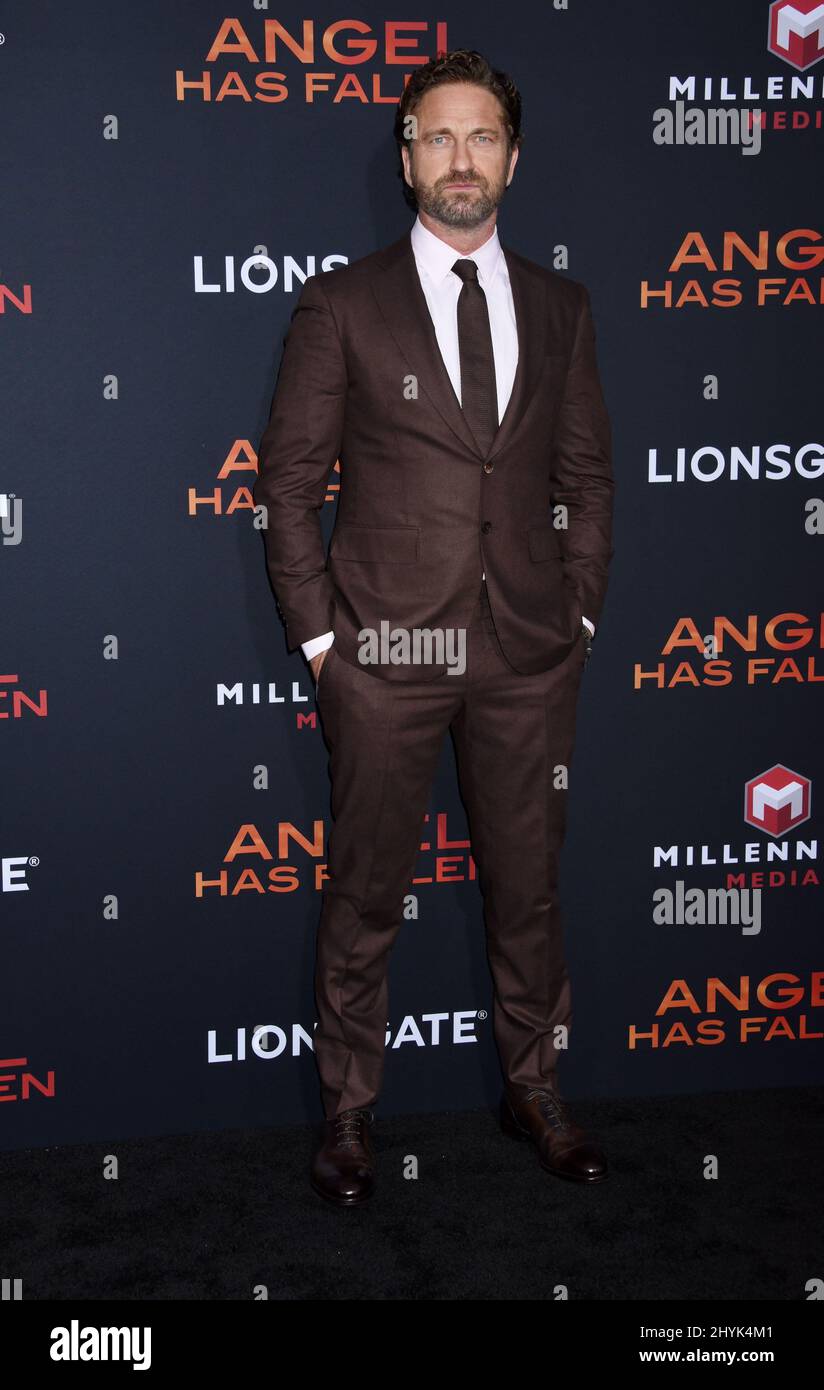Gerard Butler at the Los Angeles premiere of 'Angel Has Fallen' held at ...