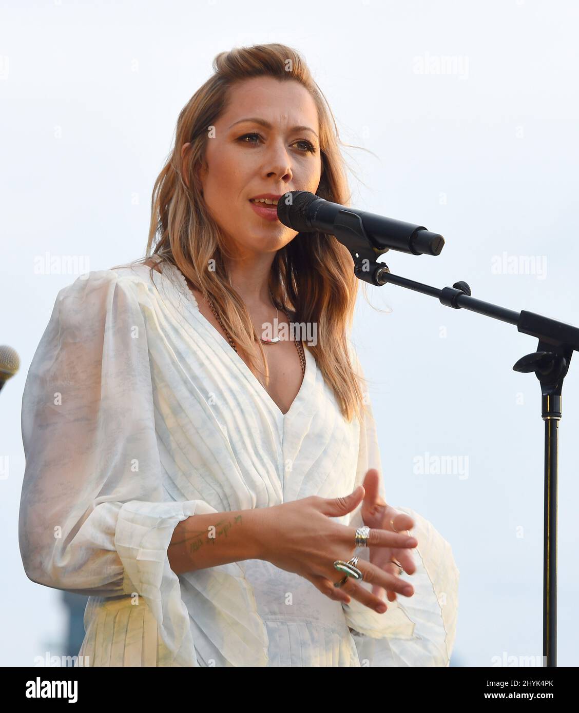 Colbie Caillat from Gone West onstage at BMI's Rooftop on the Row held ...