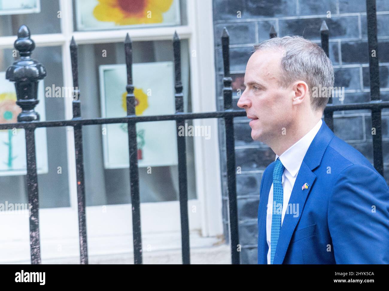 London, UK. 15th Mar, 2022. Dominic Raab Justice Secretary, leaves a ...