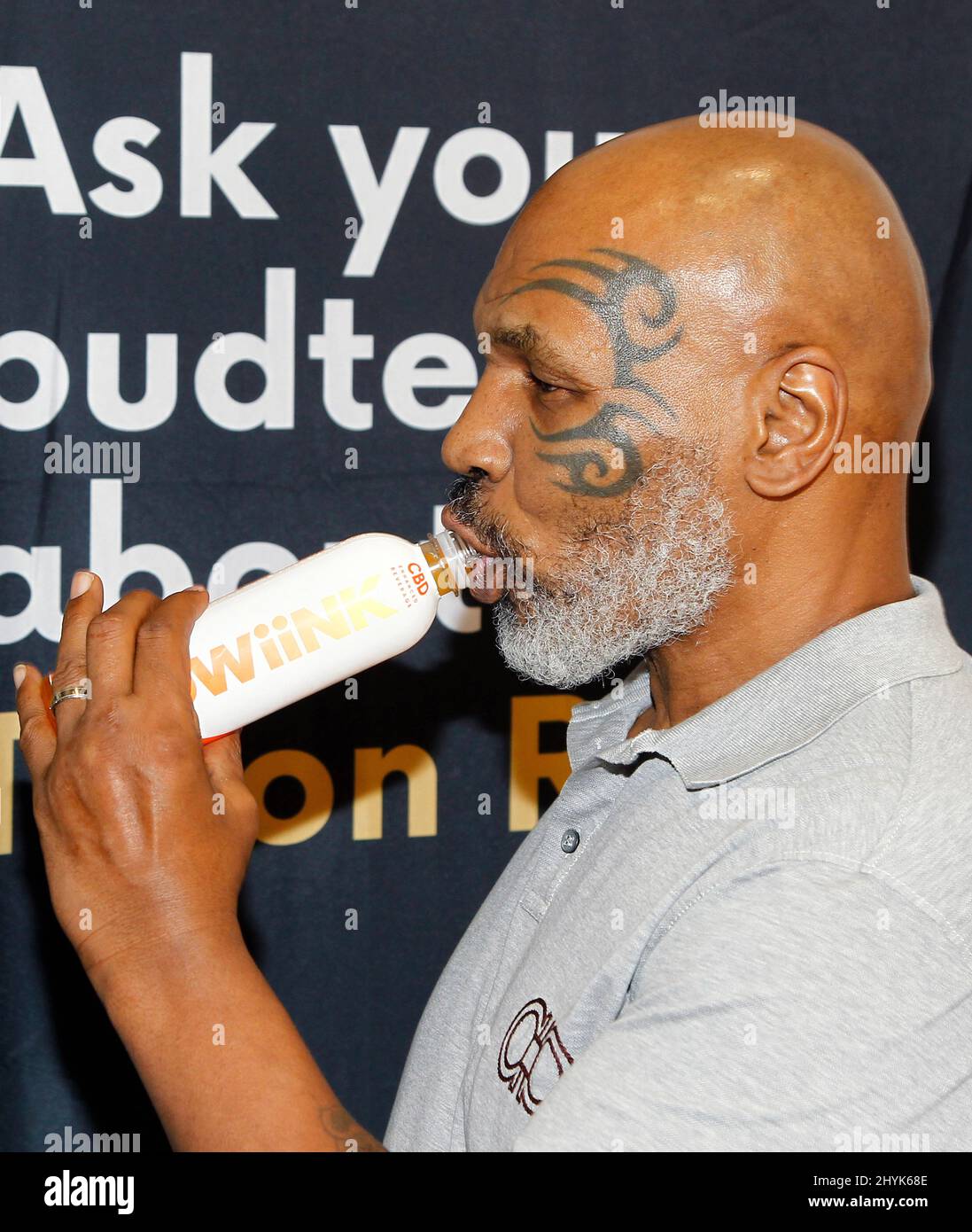 Mike Tyson celebrates the launch of products from Tyson Ranch, his own ...