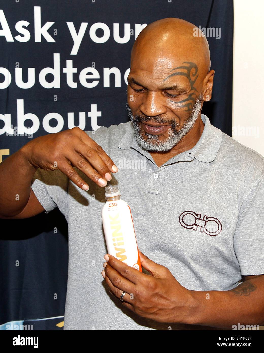 Mike Tyson celebrates the launch of products from Tyson Ranch, his own ...