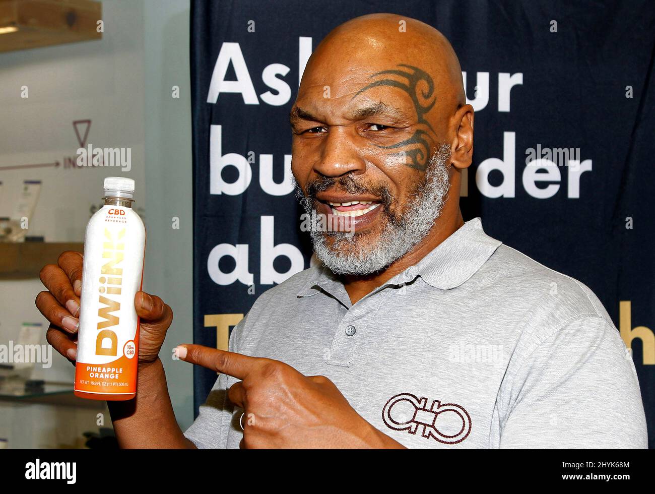 Mike Tyson celebrates the launch of products from Tyson Ranch, his own ...