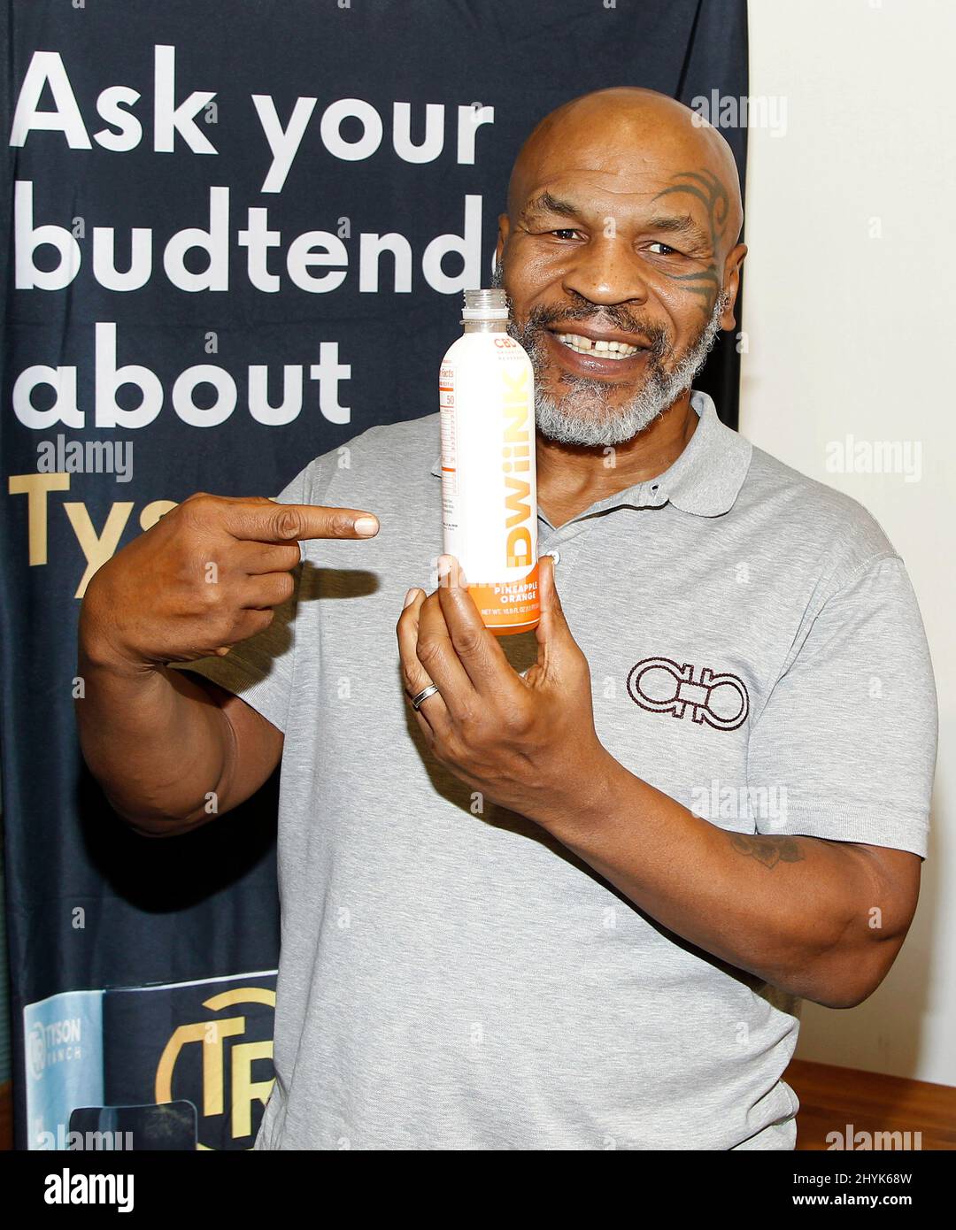 Mike Tyson celebrates the launch of products from Tyson Ranch, his own ...