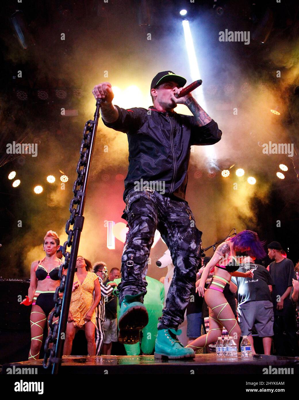 Vanilla Ice onstage at the I LOVE THE 90'S concert at the Fremont ...