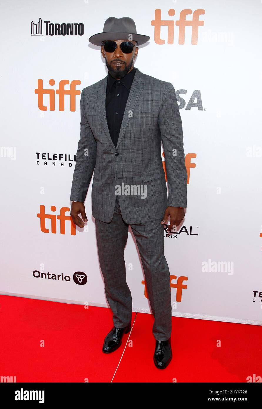 Jamie Foxx at the premiere of "Just Mercy" during the 2019 Toronto ...