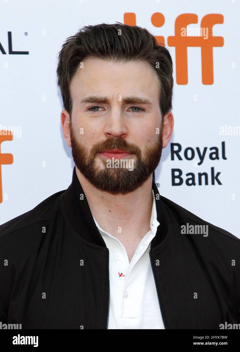 Chris Evans at the premiere of "Knives Out" during the 2019 Toronto ...