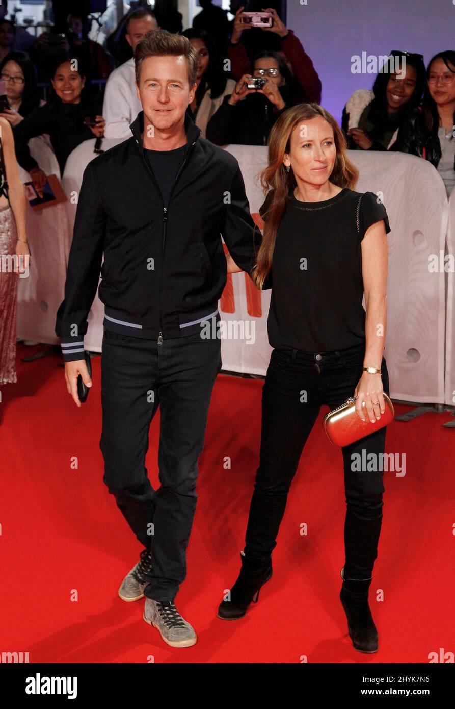 Edward Norton and Shauna Robertson arrives at the premiere of "Joker ...