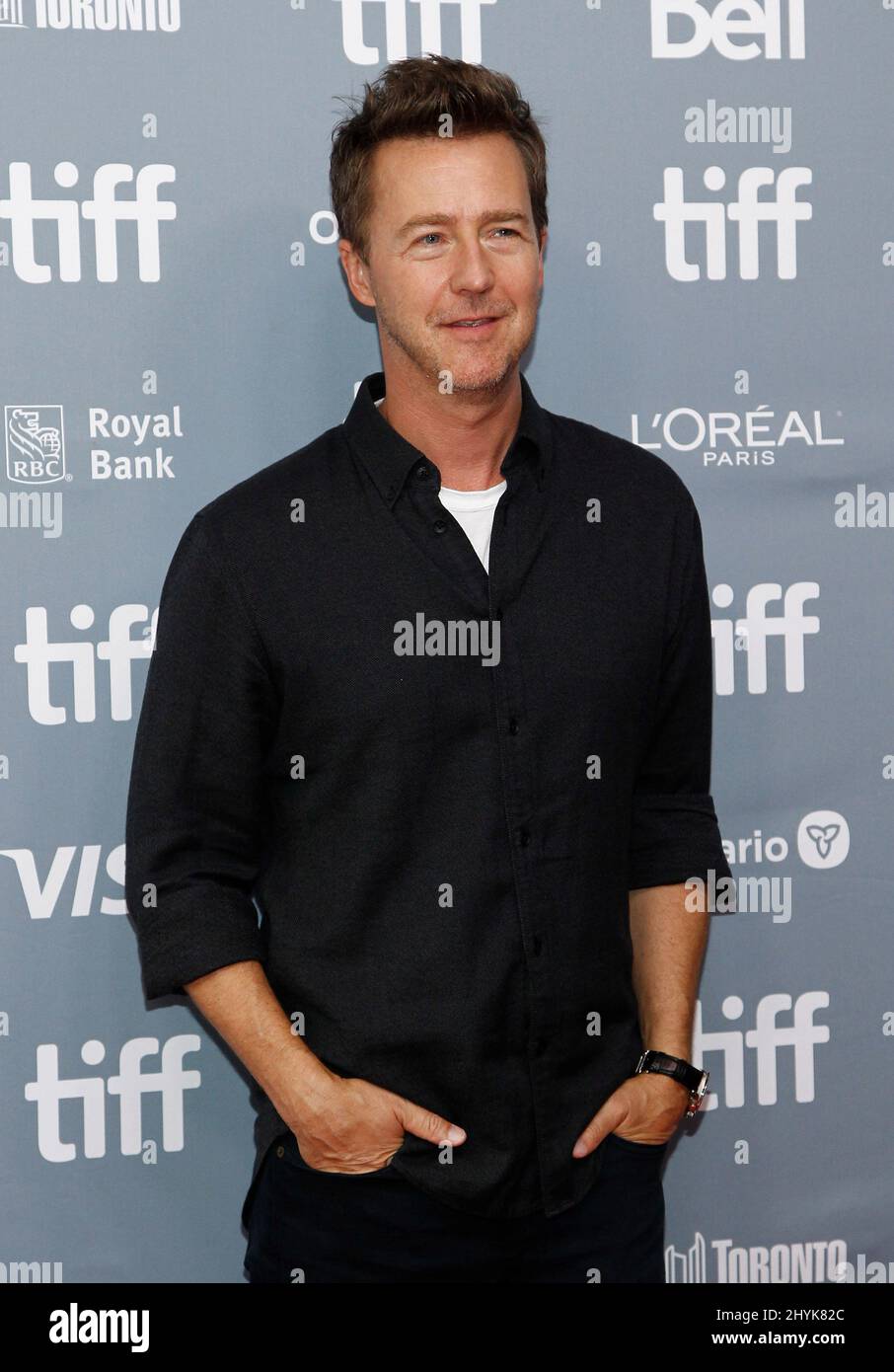 Ed Norton arrives at the press conference for "Motherless Brooklyn ...