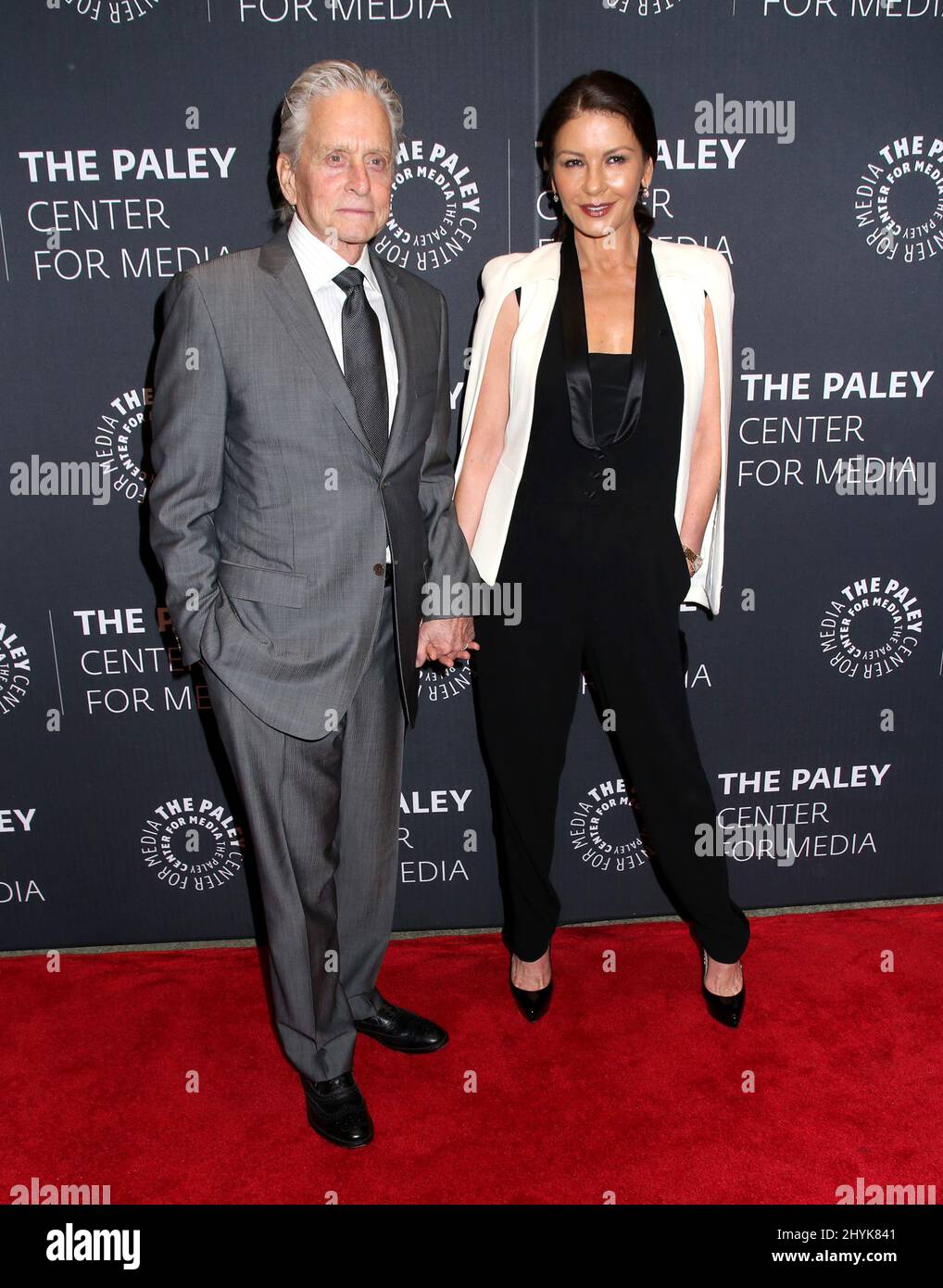 Michael Douglas & Catherine Zeta-Jones attending A Paley Honors ...