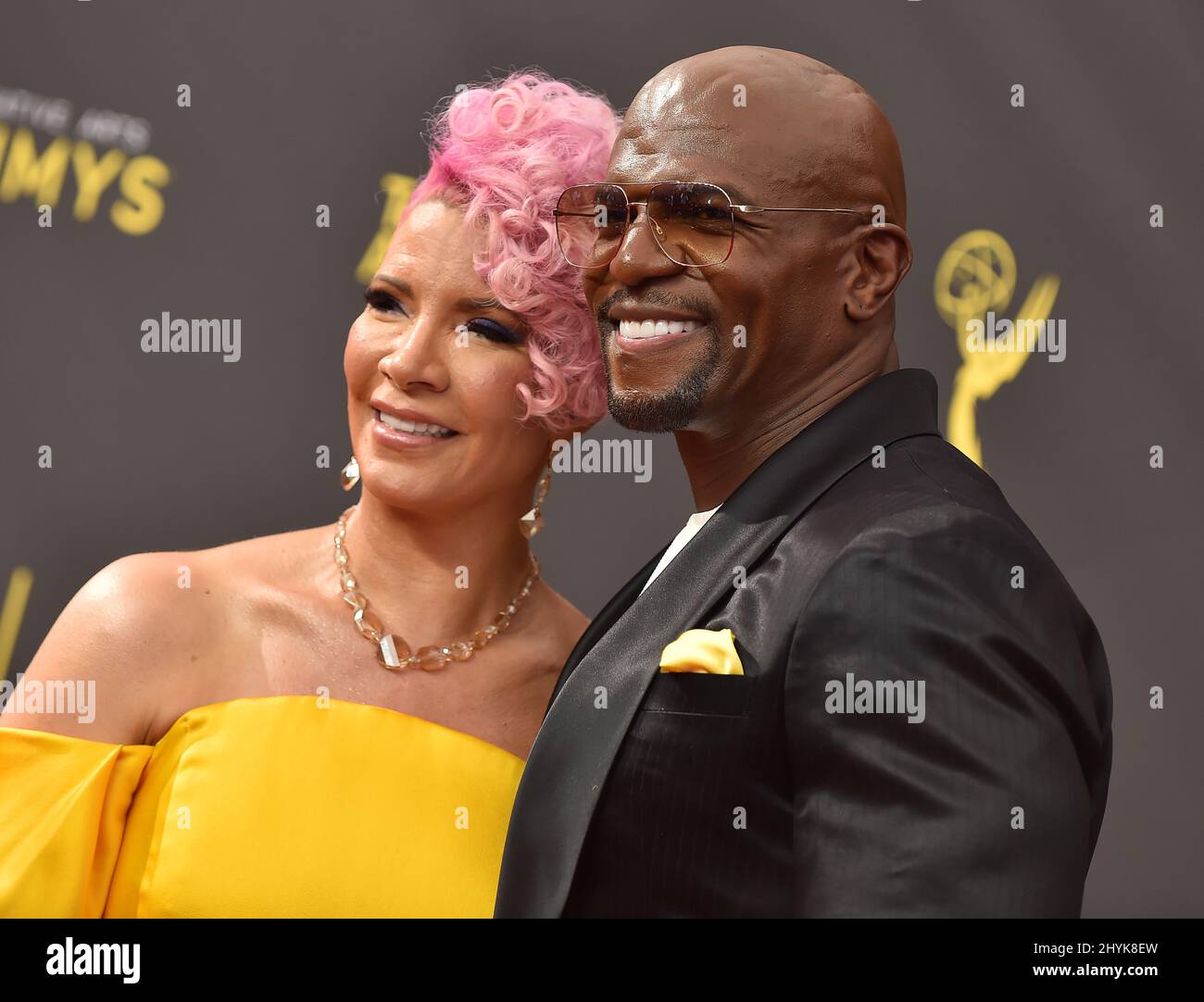 Terry Crews and Rebecca King-Crews at the 2019 Creative Arts Emmy ...