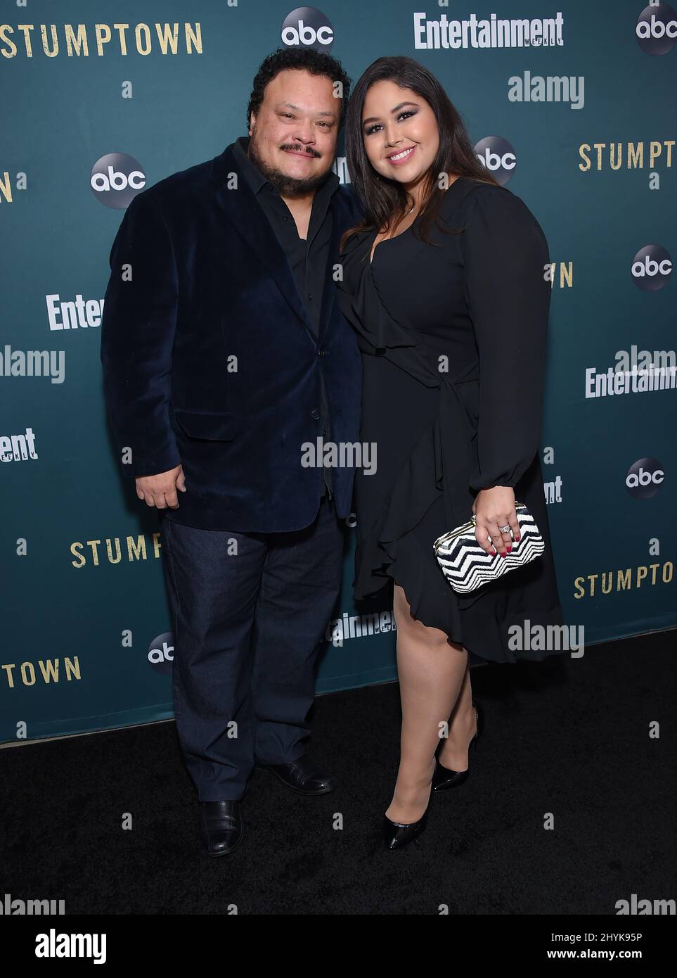 Adrian Martinez and Emy Cee attending the premiere of Stumptown in Los Angeles, California Stock ...
