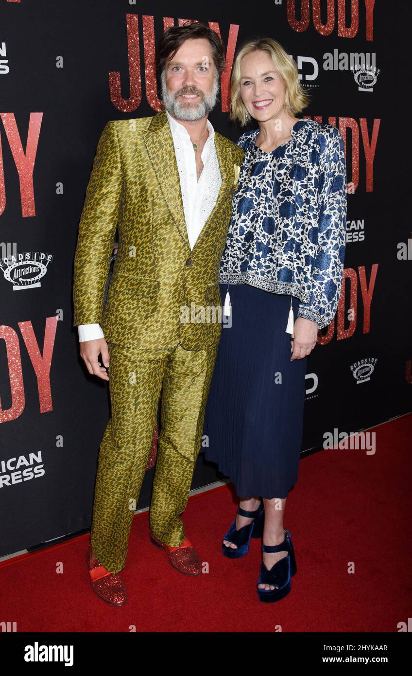 Rufus Wainwright and Sharon Stone at the "Judy" Los Angeles Premiere ...