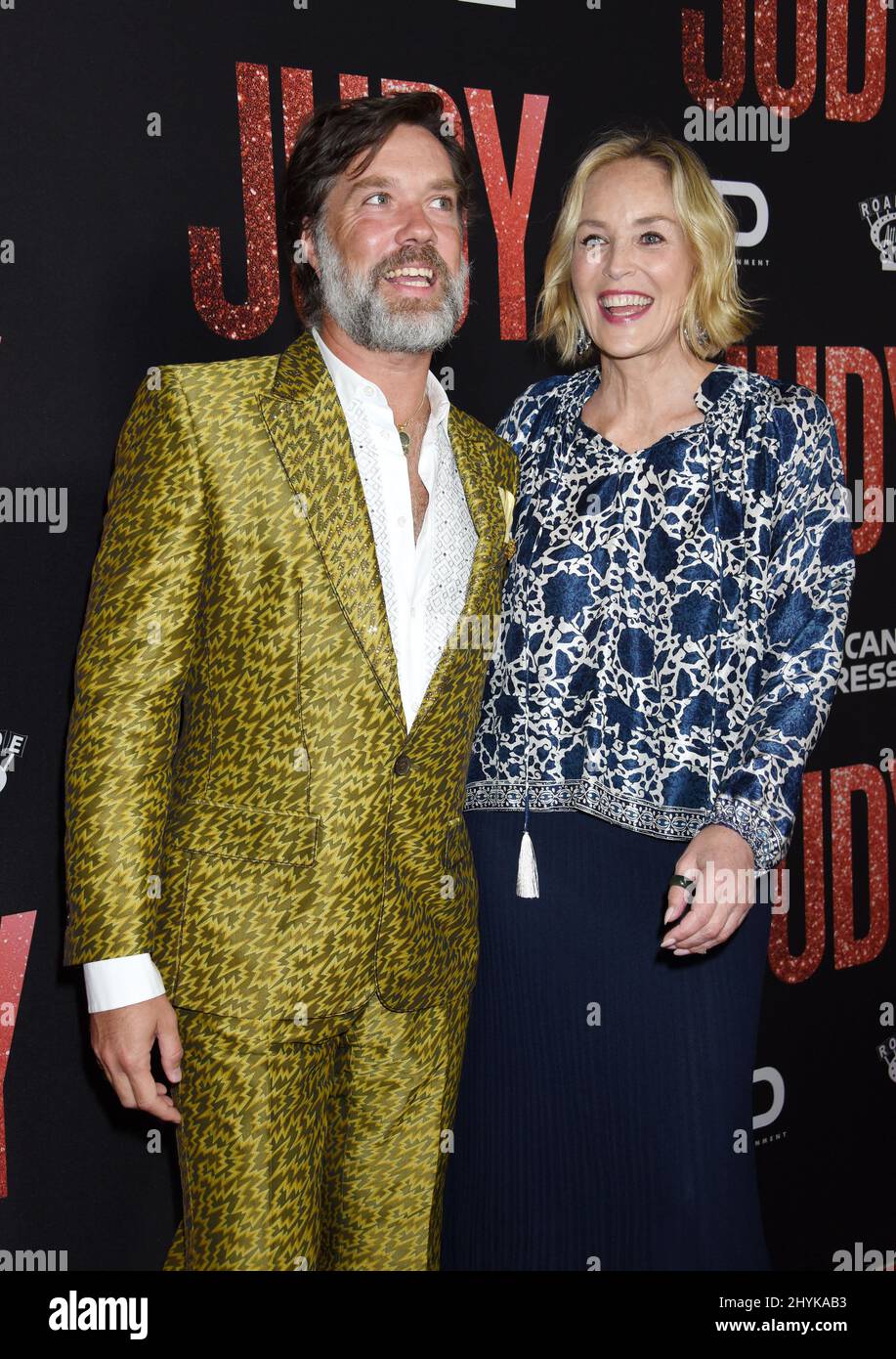 Rufus Wainwright and Sharon Stone at the "Judy" Los Angeles Premiere ...