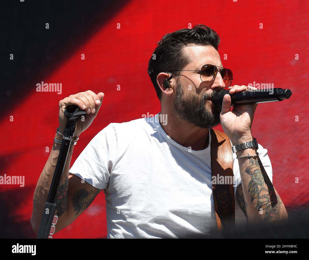 Matthew Ramsey from Old Dominion at the 2019 iHeartRadio Music Festival ...