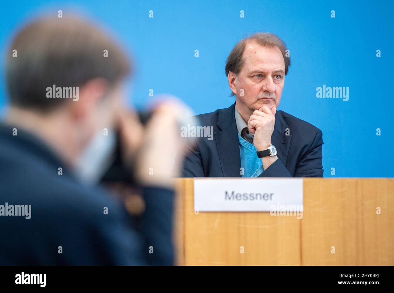 15 March 2022, Berlin: Dirk Messner, President of the Federal ...