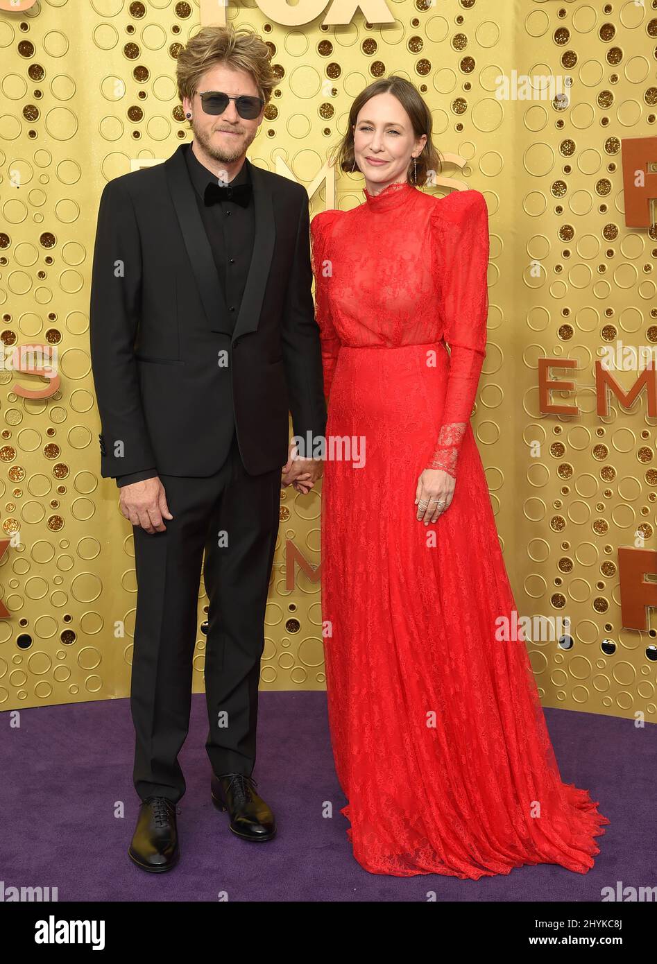 Vera Farmiga and Renn Hawkey attending the 71st Primetime Emmy Awards ...