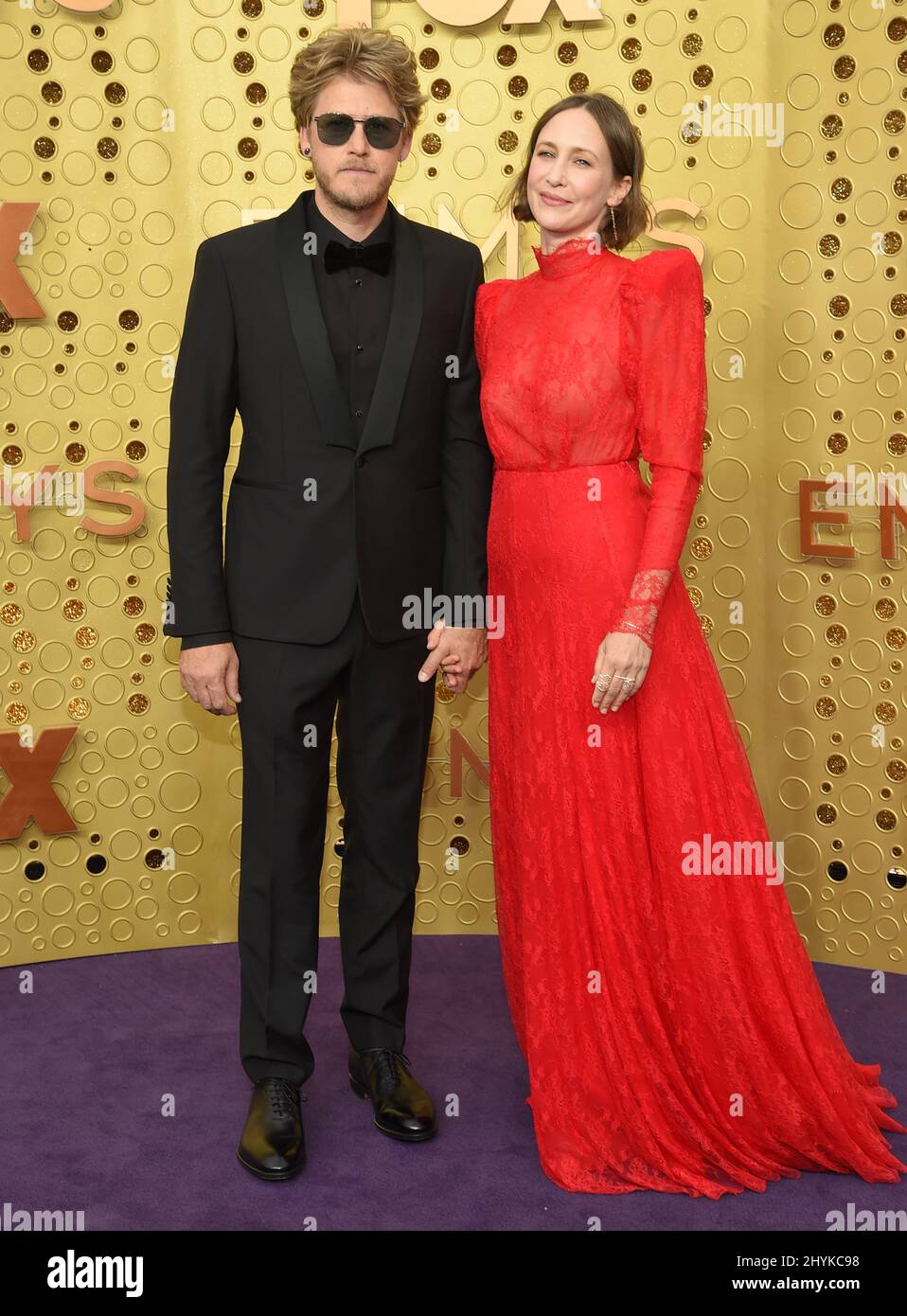 Vera Farmiga and Renn Hawkey attending the 71st Primetime Emmy Awards ...