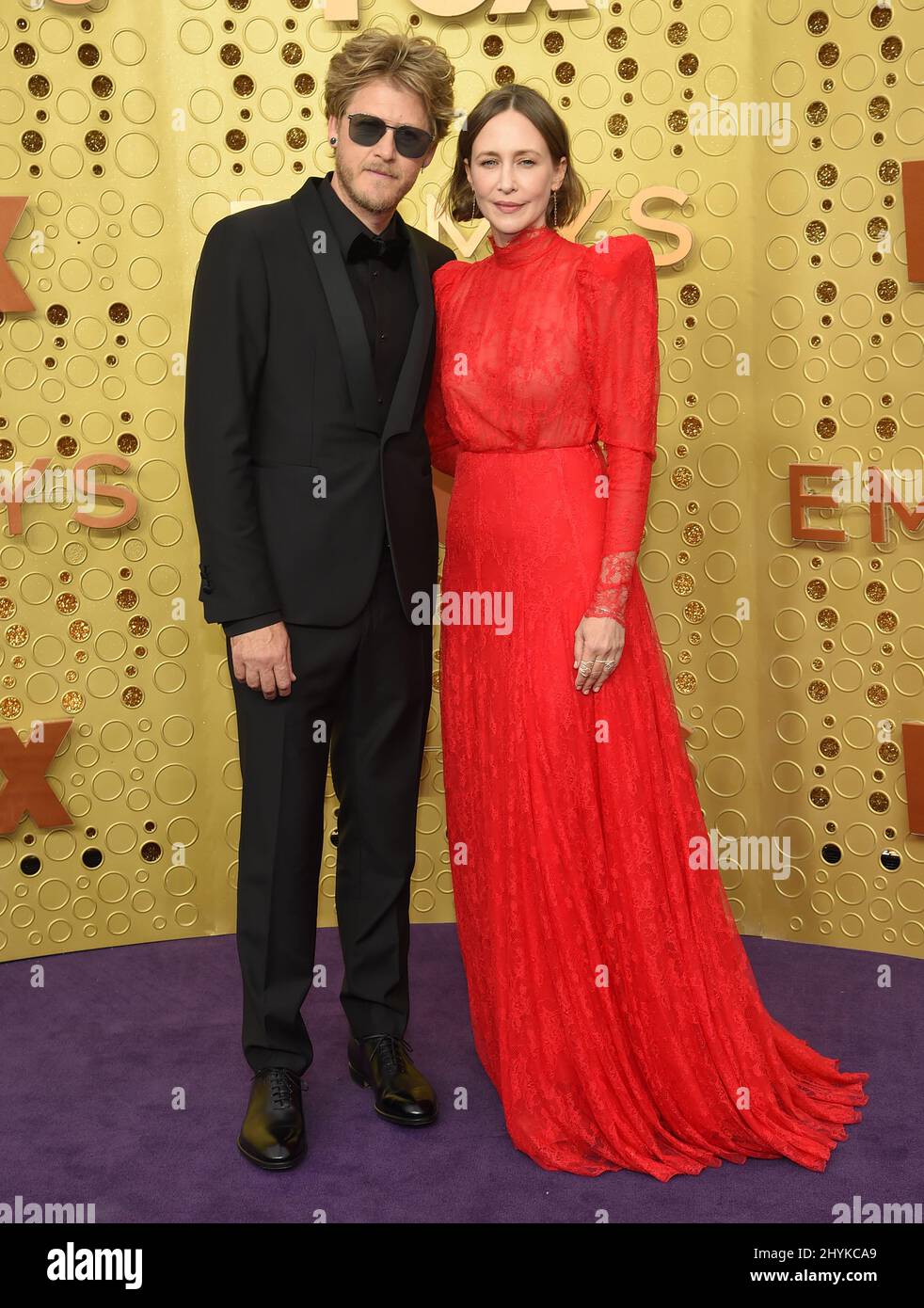 Vera Farmiga and Renn Hawkey attending the 71st Primetime Emmy Awards ...