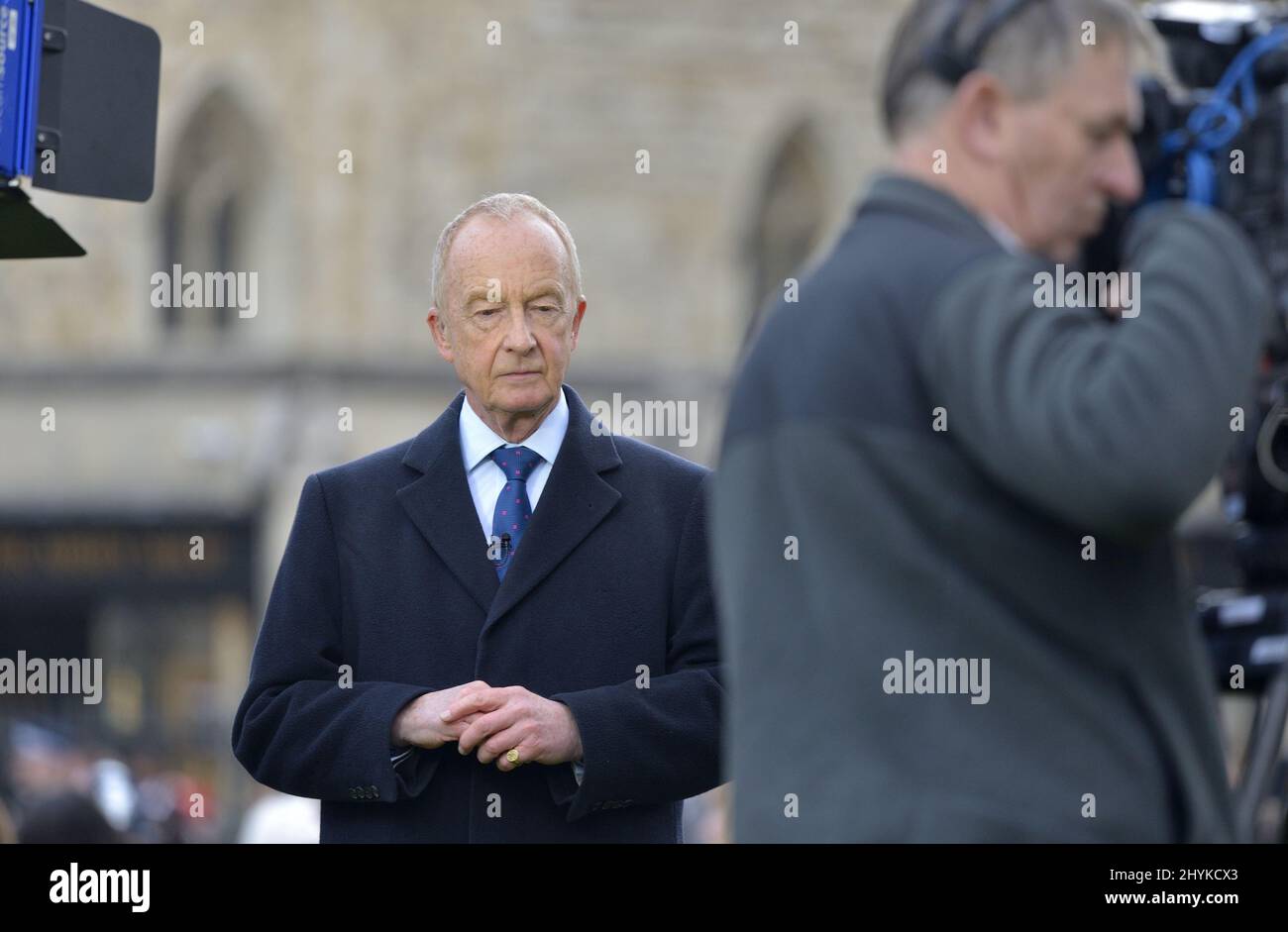 Nicholas Witchell - BBC Royal Correspondent- reporting outside the ...