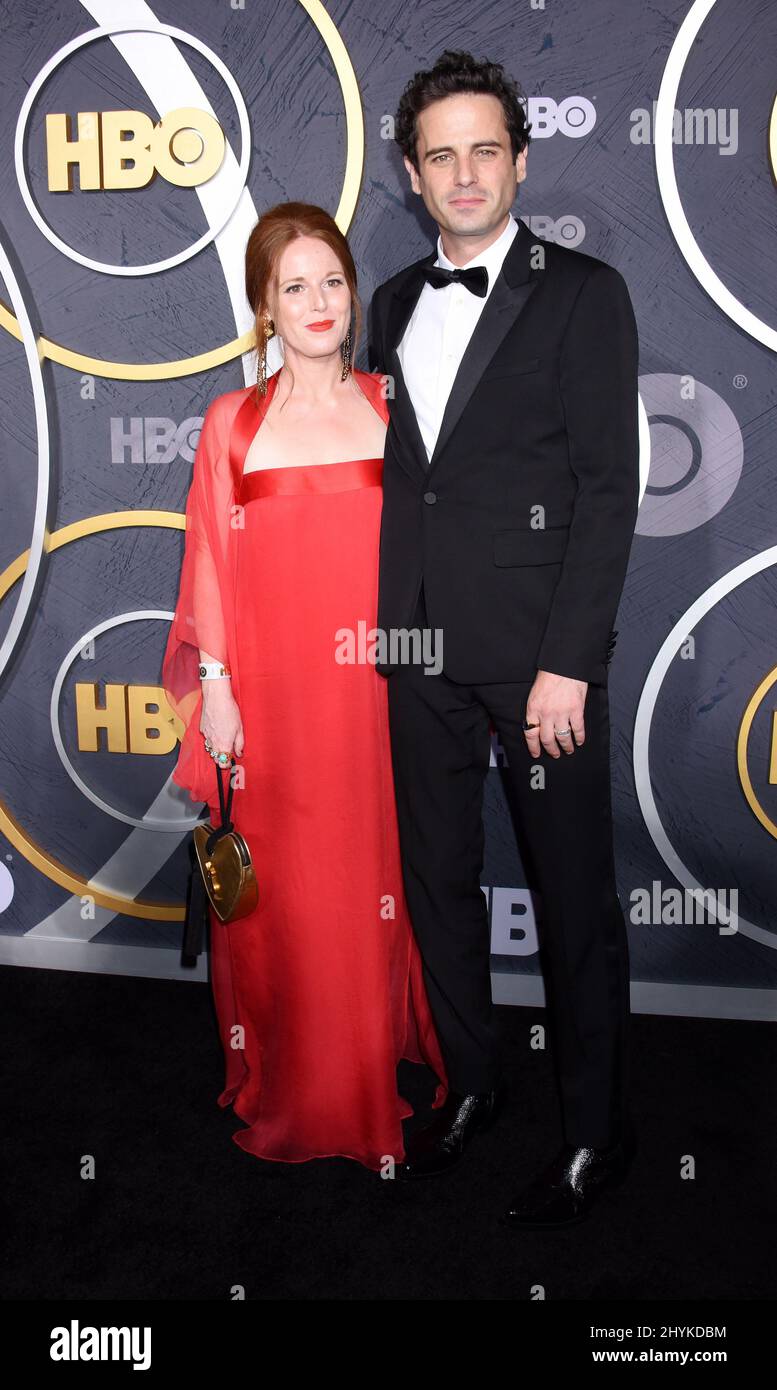 Andrea Sarubbi and Luke Kirby attending the 2019 HBO Emmy Party held at ...