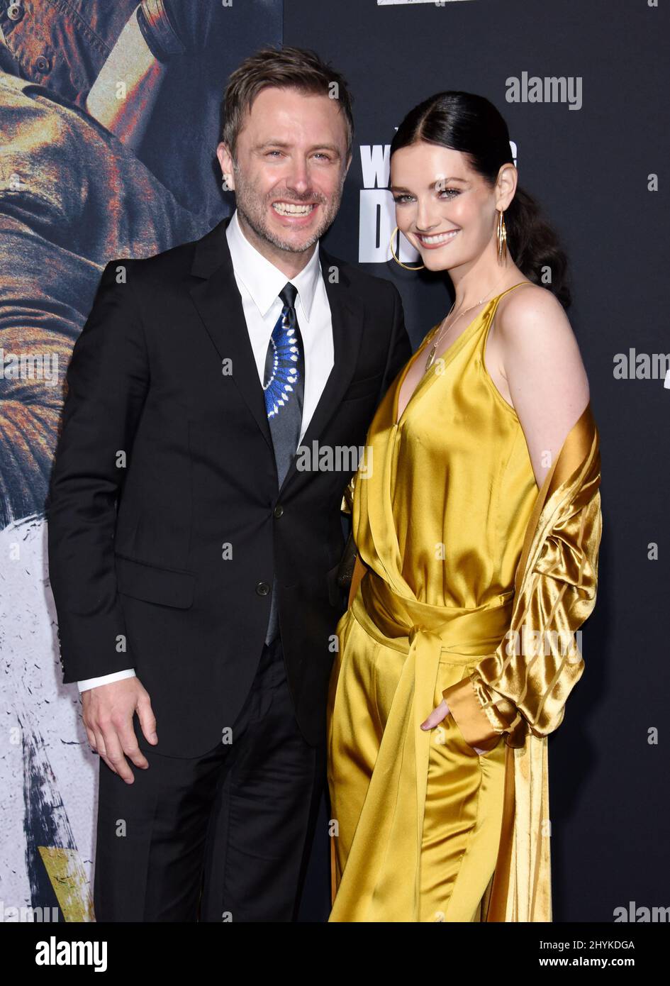 Chris Hardwick and Lydia Hearst at "The Walking Dead" Season 10 ...