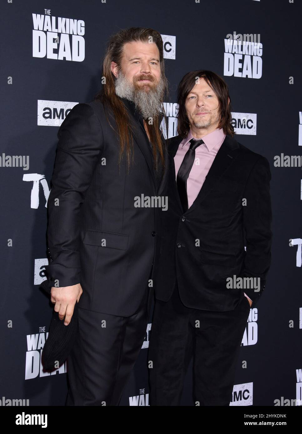 Ryan Hurst and Norman Reedus at "The Walking Dead" Season 10 Premiere ...