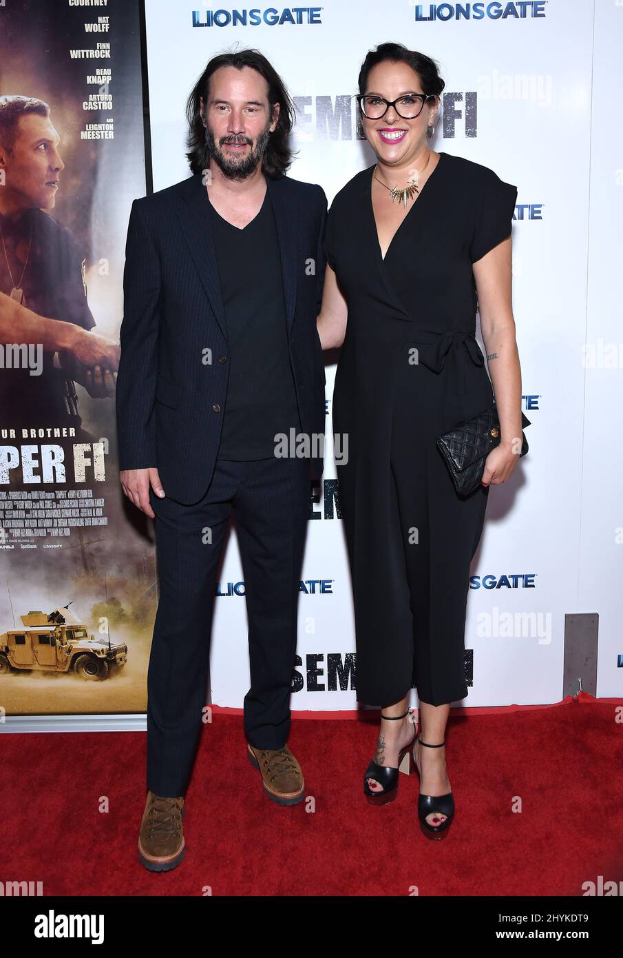 Keanu Reeves and Karina Miller arriving to the 'Semper Fi' Los Angeles ...