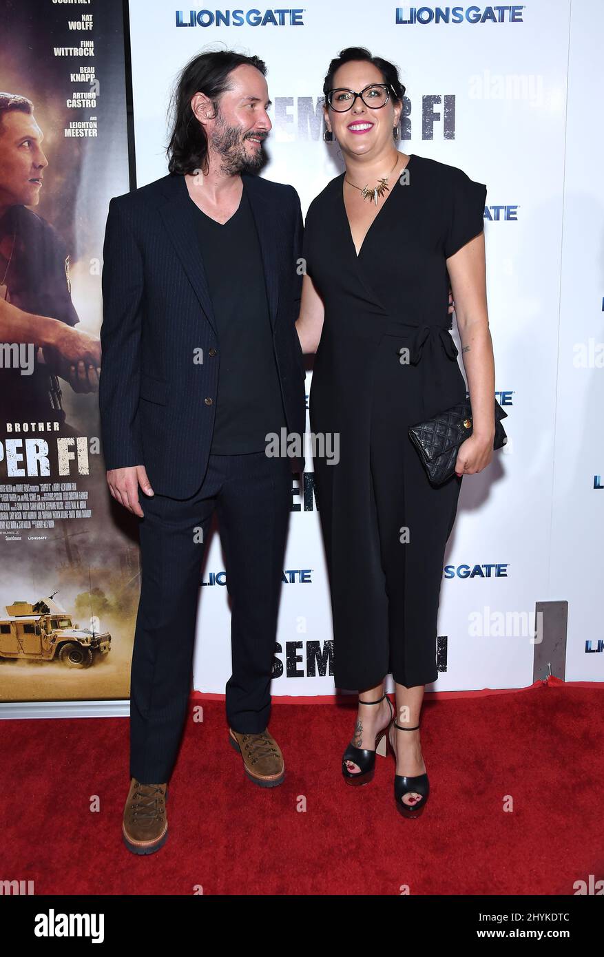 Keanu Reeves and Karina Miller arriving to the 'Semper Fi' Los Angeles ...