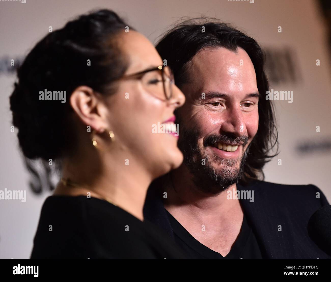Keanu Reeves and Karina Miller arriving to the 'Semper Fi' Los Angeles ...