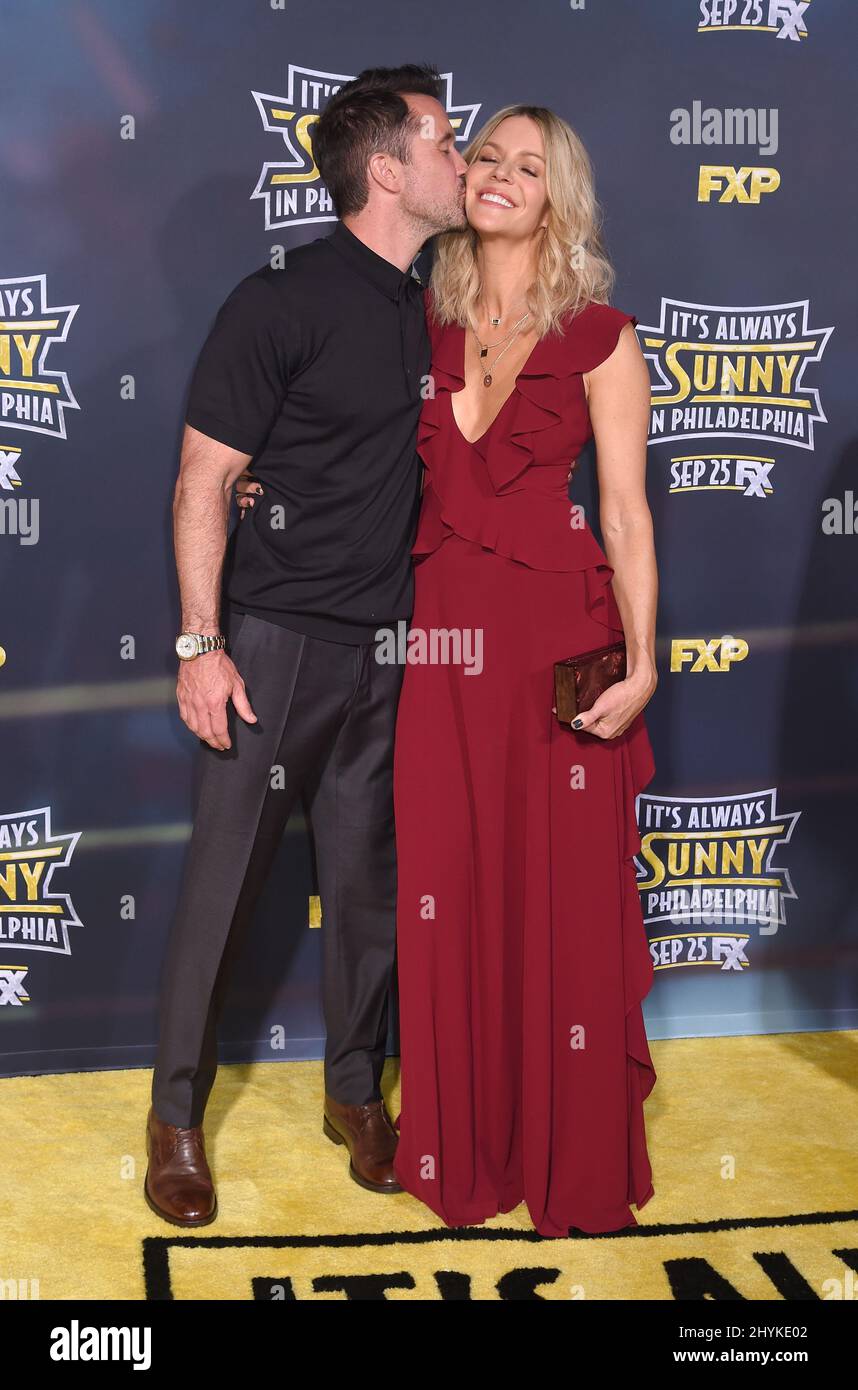 Rob McElhenney and Kaitlin Olsen at the season 14 premiere of "It's ...