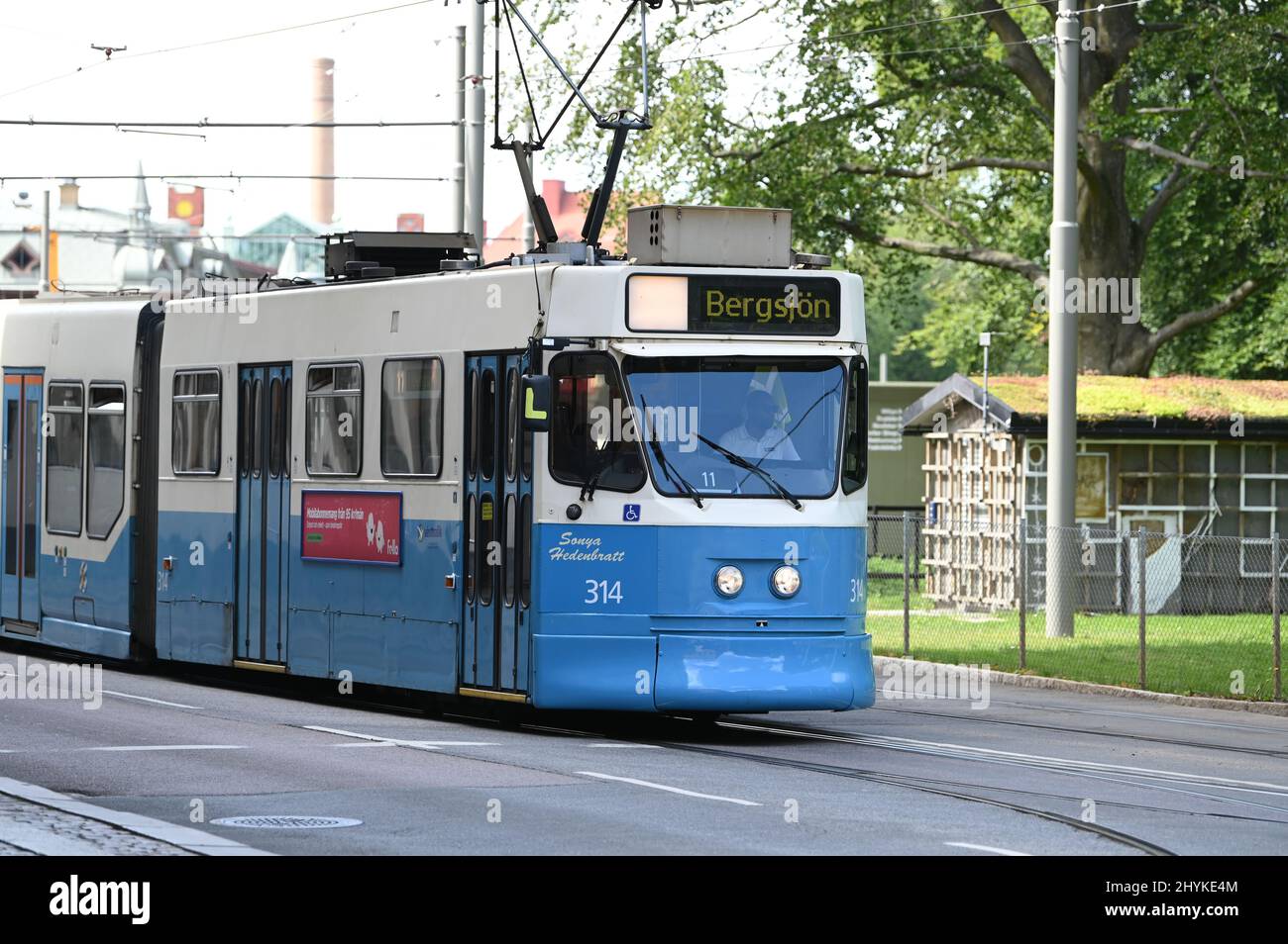 Classic old Tram in Gothenburg during summer Stock Photo - Alamy