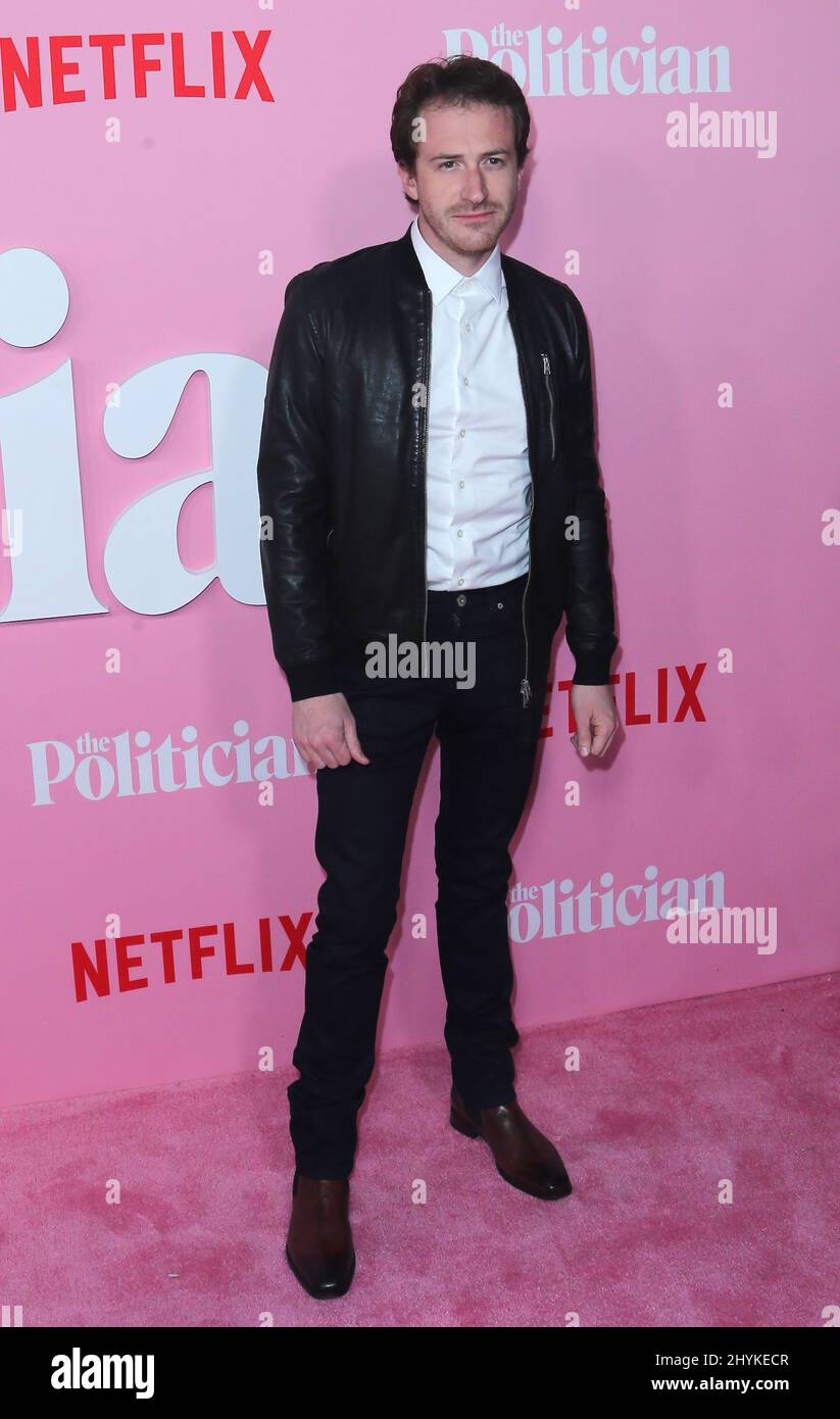 Joseph Mazzello attending Netflix's "The Politician" premiere held at ...