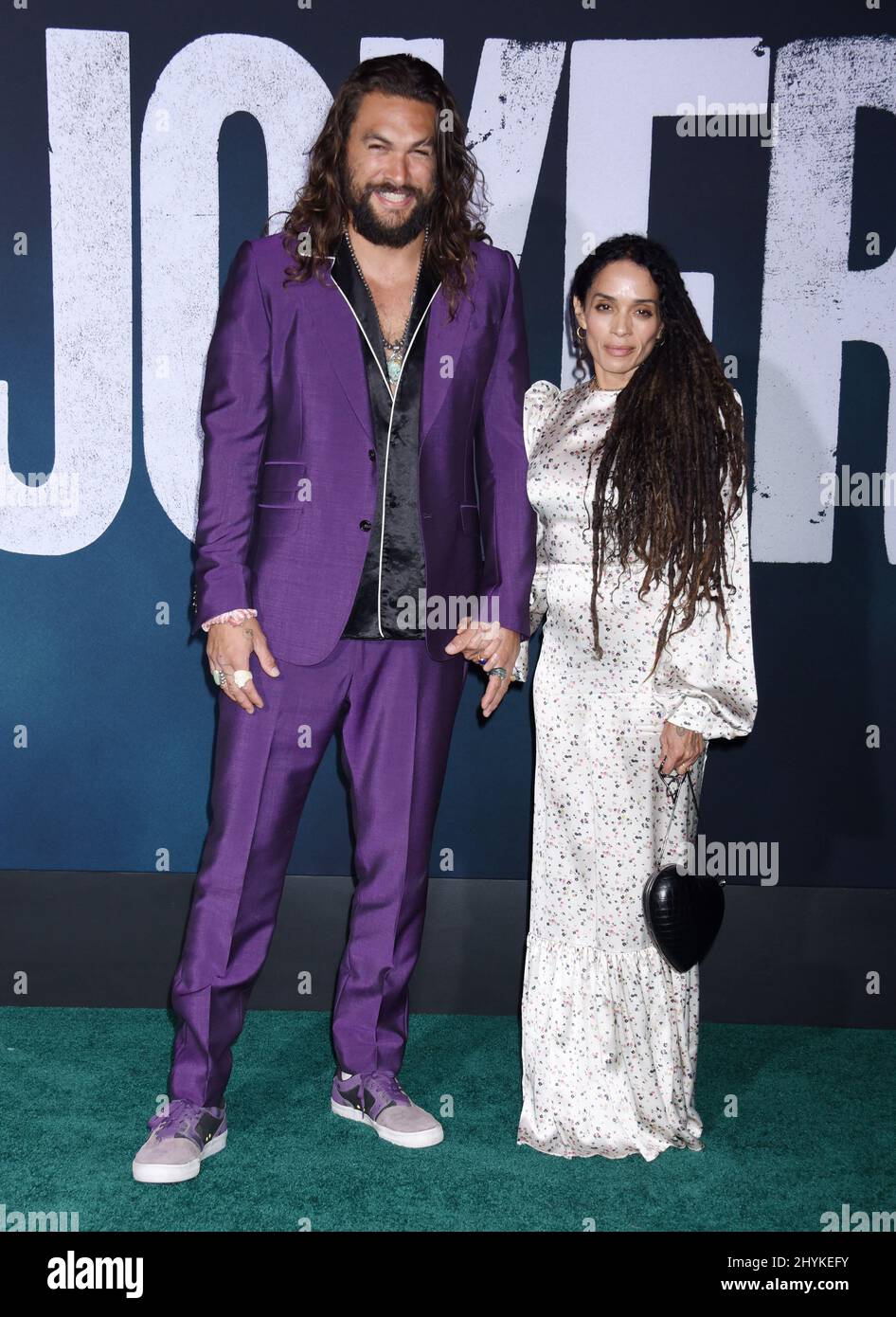 Jason Mamoa and Lisa Bonet attending the "Joker" Los Angeles Premiere ...