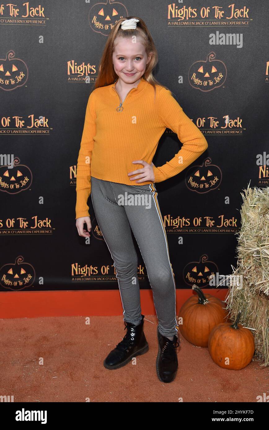 Abigail Zoe Lewis arriving to the Nights of the Jack VIP Preview at ...