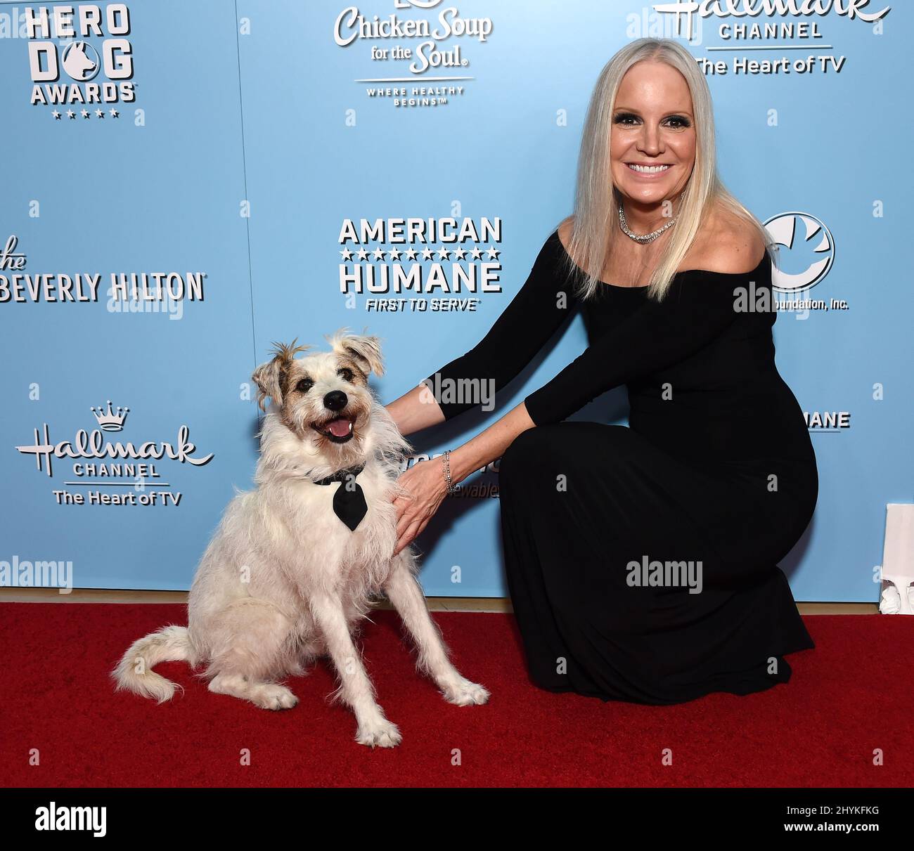 Happy and Michelle Vicary arriving to the American Humane Hero Dog ...