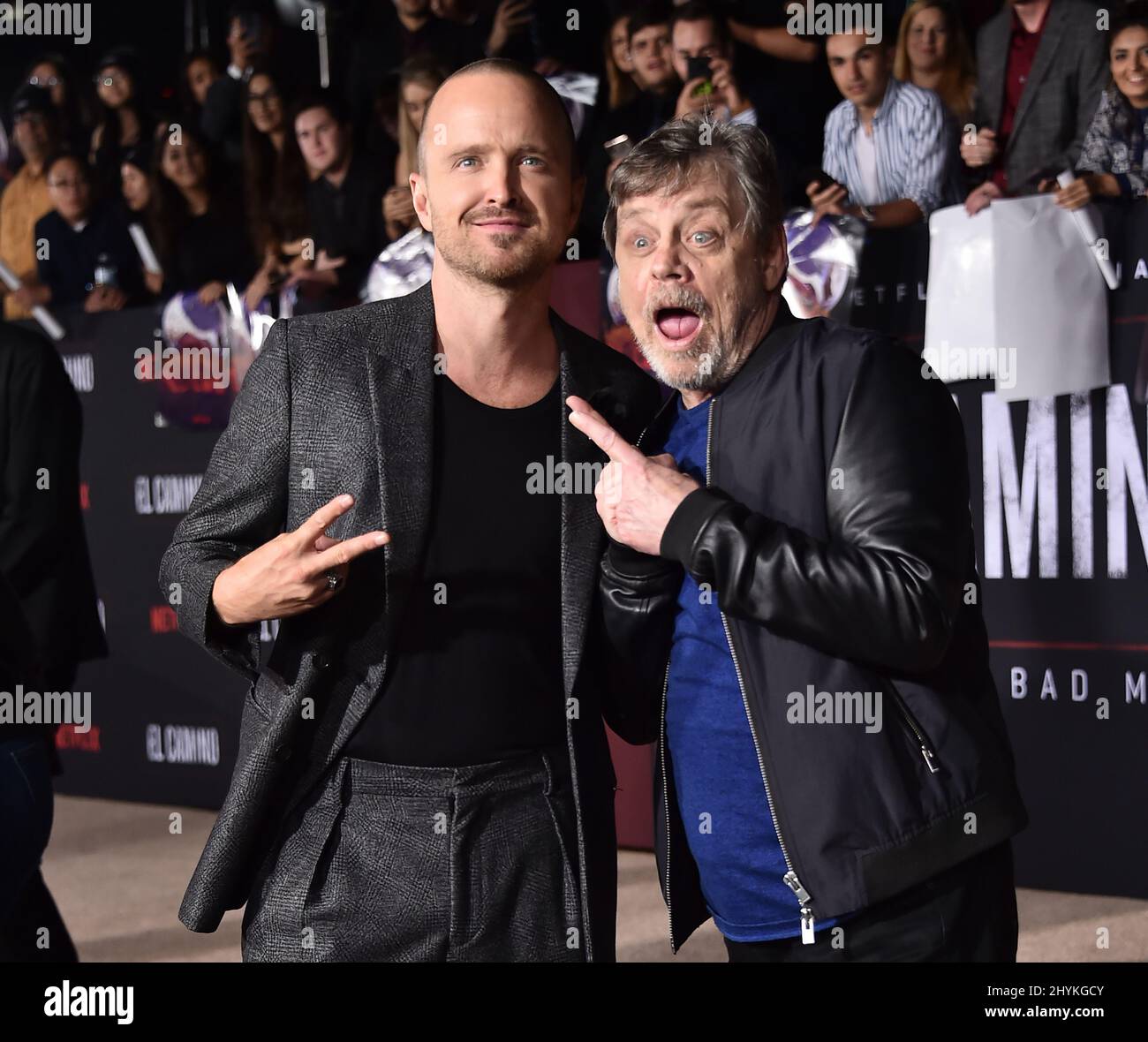 Aaron Paul and Mark Hamill at the premiere of Netflix's "El Camino: A ...