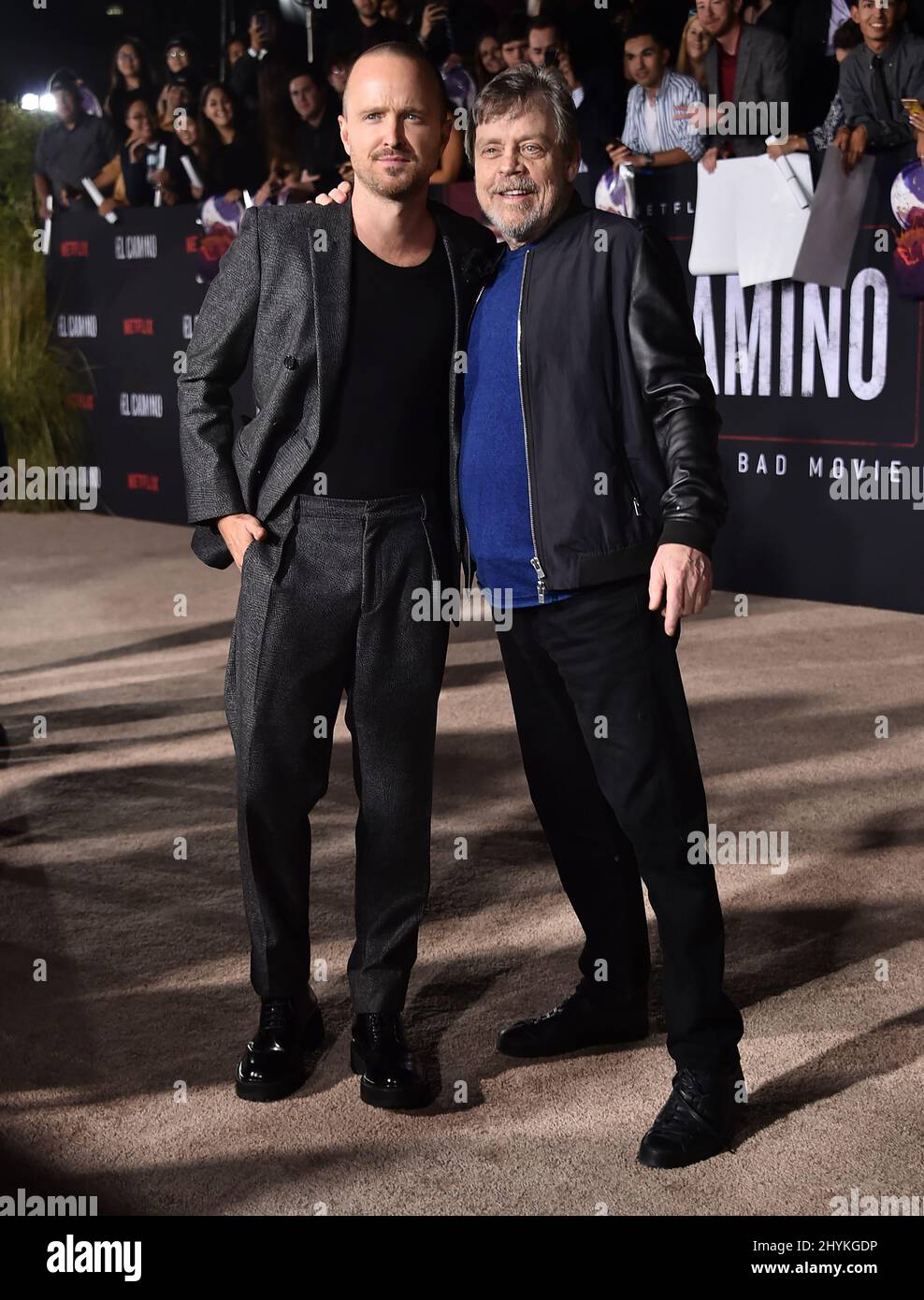 Aaron Paul and Mark Hamill at the premiere of Netflix's "El Camino: A ...
